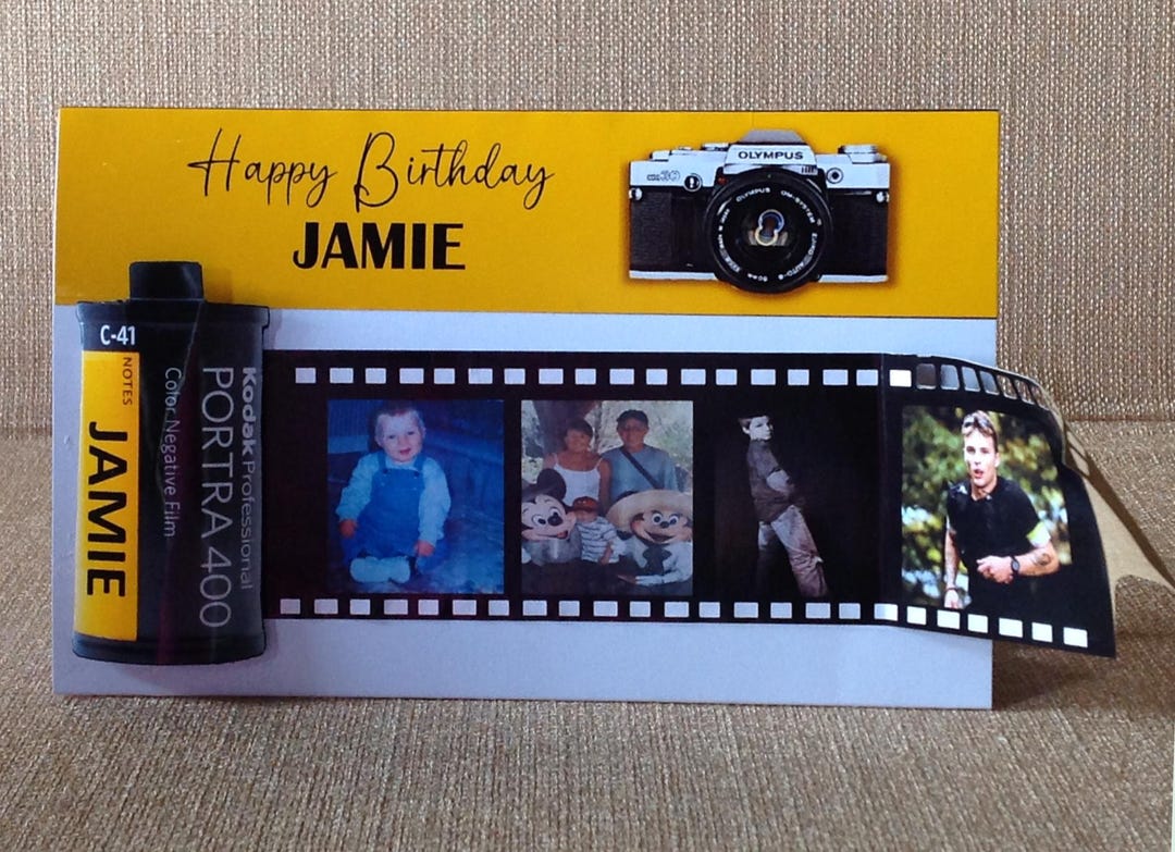 Your Own Photos Camera Film Card - Using Your Images - Totally Unique ...