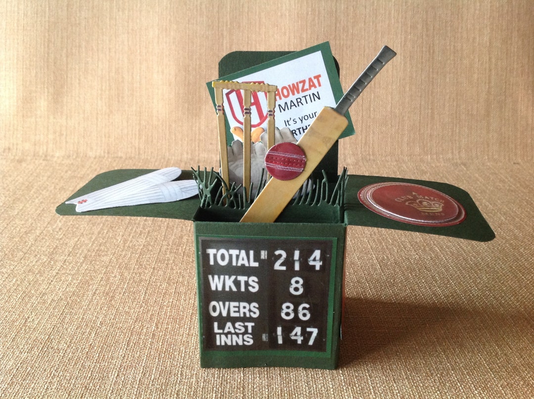 Cricket Pop up Box Card: Personalized Birthday, Father's Day, Eid - Etsy