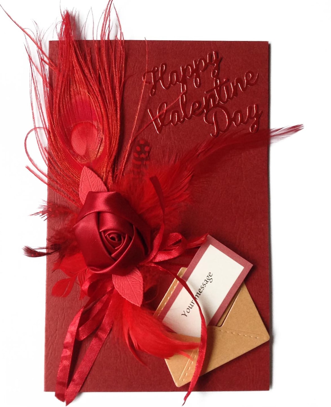 Red Rose Valentine Card Luxury Boxed Special Valentine Sweetheart ...