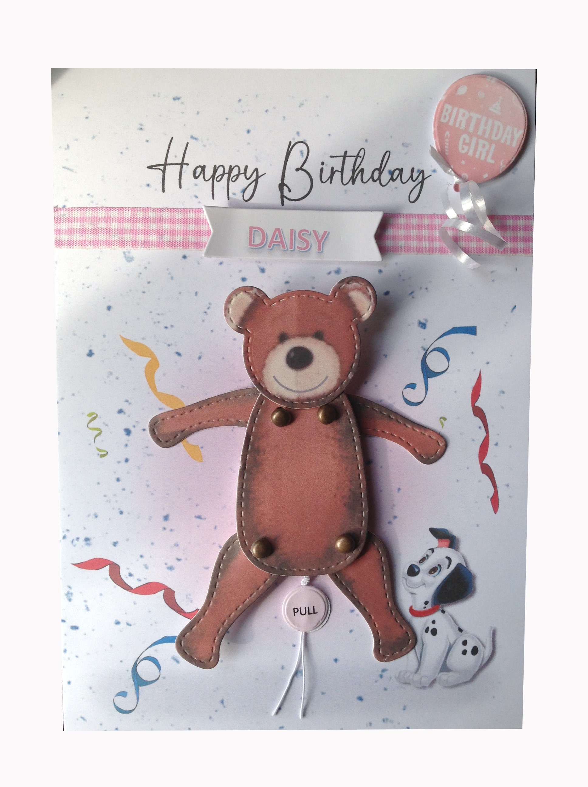 Moving Animated Teddy Bear 3D Card - Personalised Children's Card - Etsy