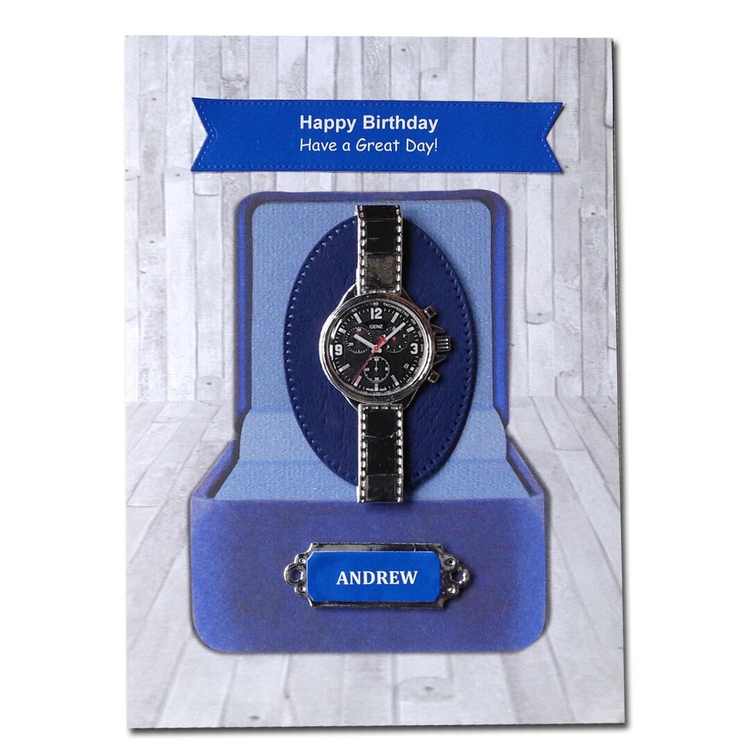 Mens Keepsake 3D Birthday Watch Card Personalised Landmark - Etsy