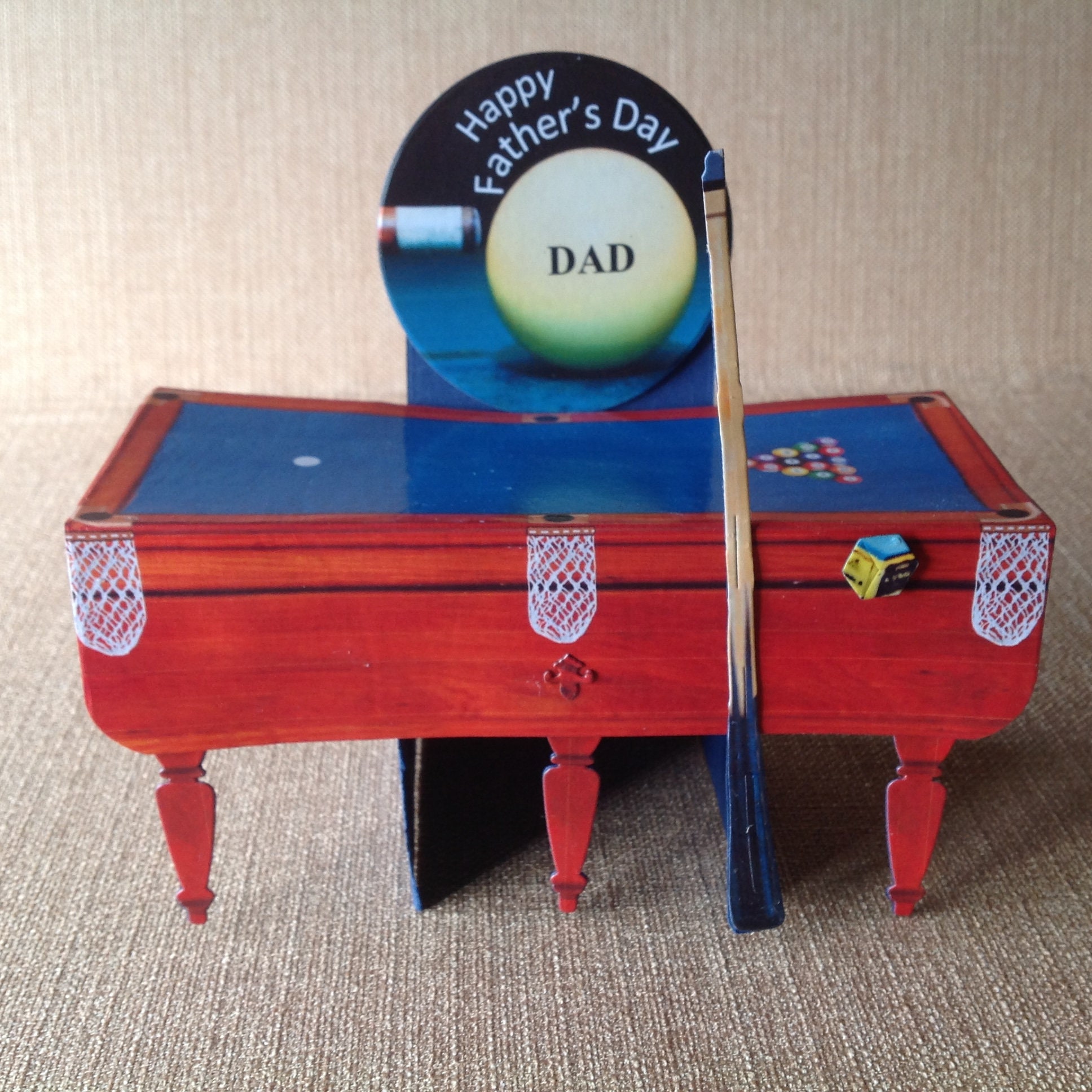American Pool Table Personalised Birthday Card Pop up Box - Etsy