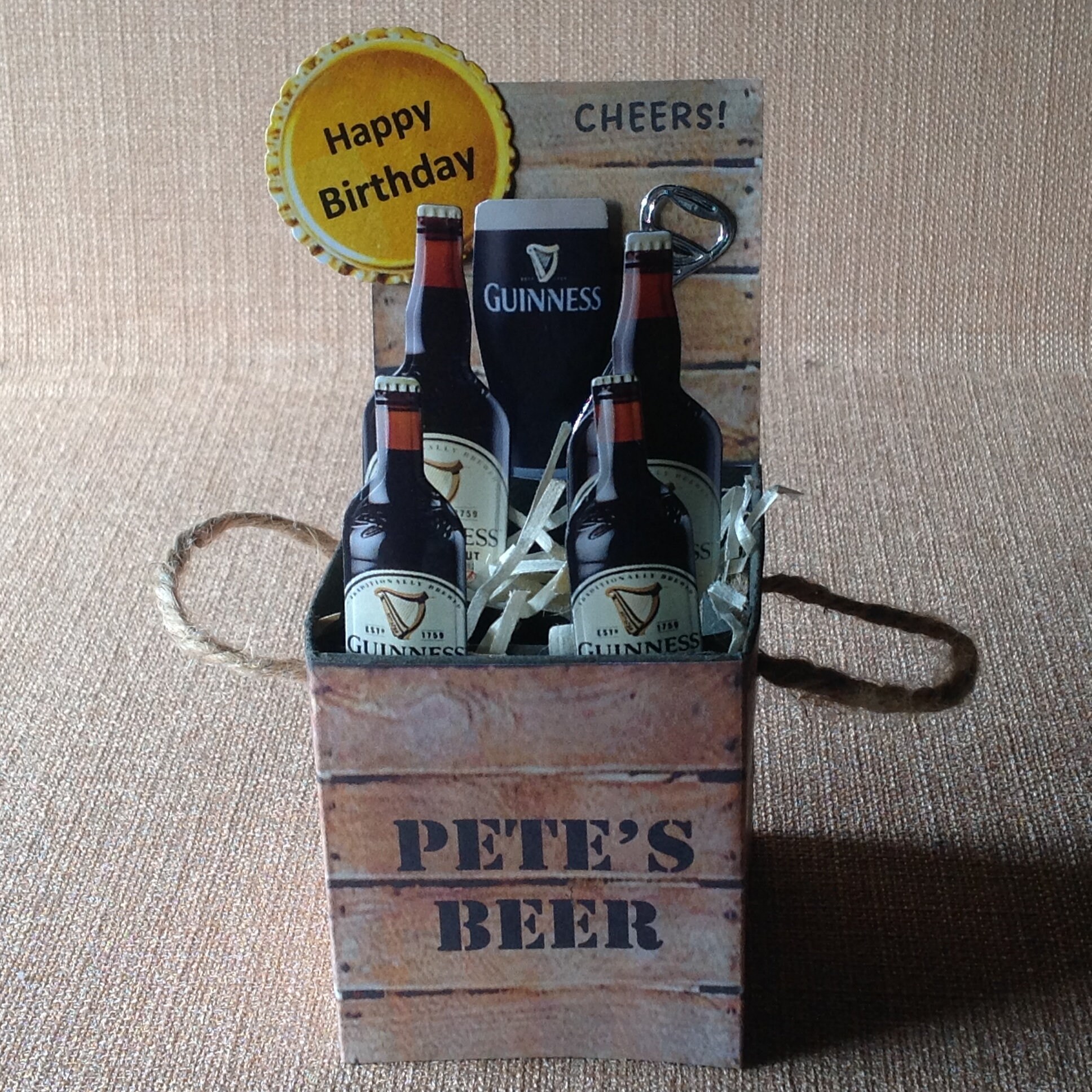 Men's Pop up Box Beer Crate Card for Father's Day- Birthday ...