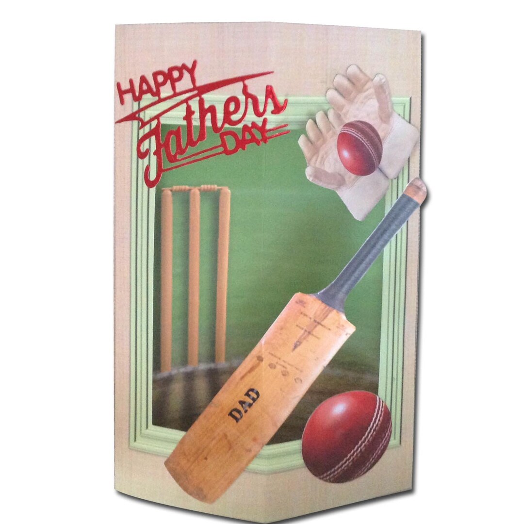 Cricket Themed Father's Day / Birthday Card - Cricket Lover - Cricket ...
