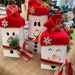 Wood Block Snow-people Choice of Hat Colors Set of 3 - Etsy