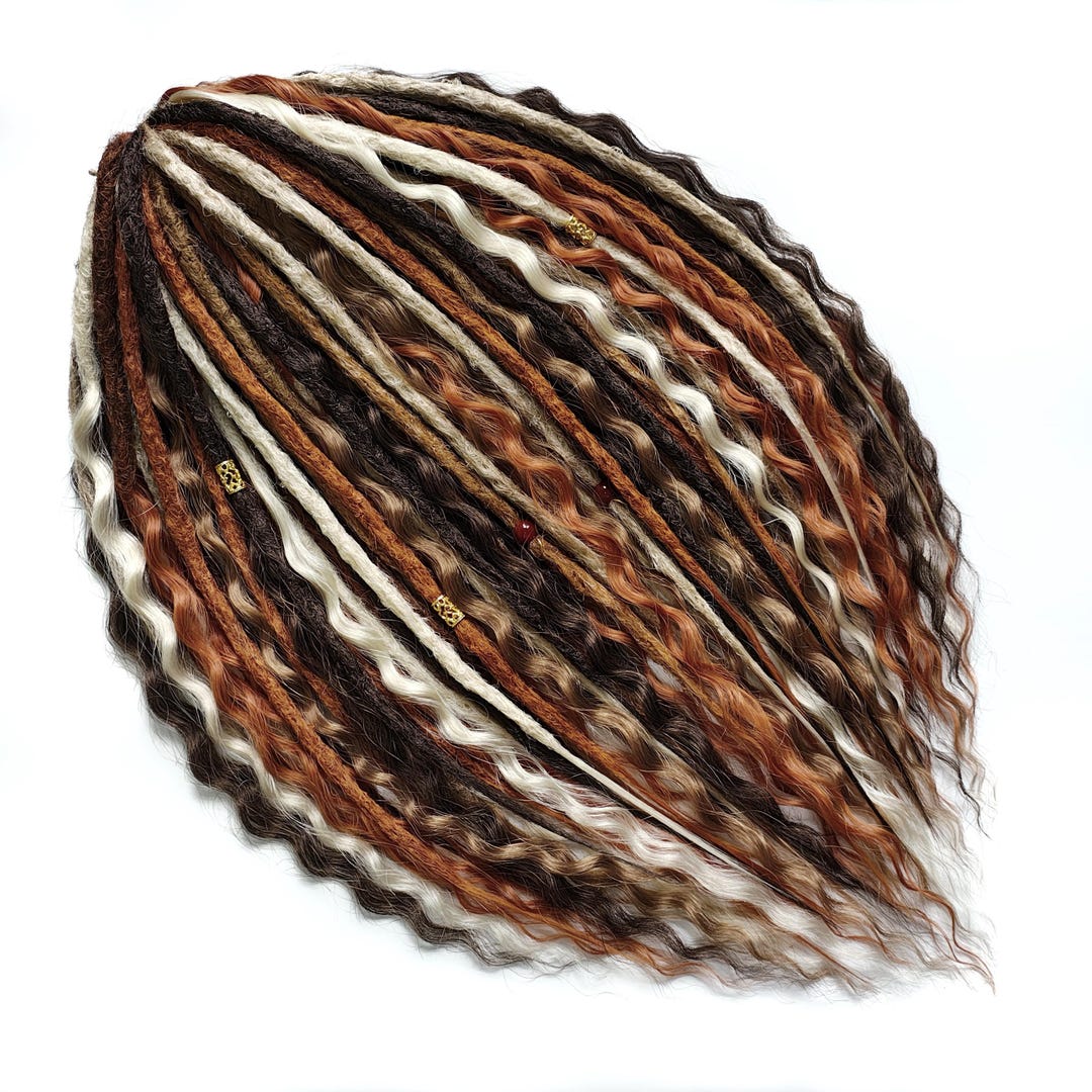 DE Dreads and Curls – Wavy Boho Synthetic Dreadlock Extensions in ...