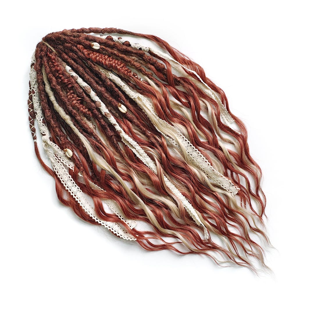 Red Hair Dreadlocks With Long Curly Ends, Soft Lightweight Hair Strands ...