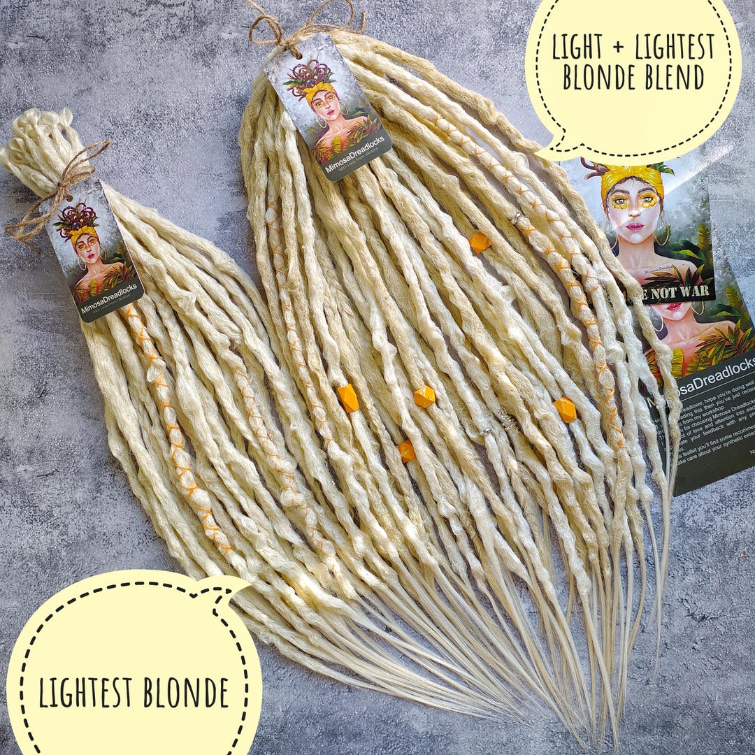 Knotty Textured SE Dreads and Braids, Lightest Blonde, Golden, Brown or ...