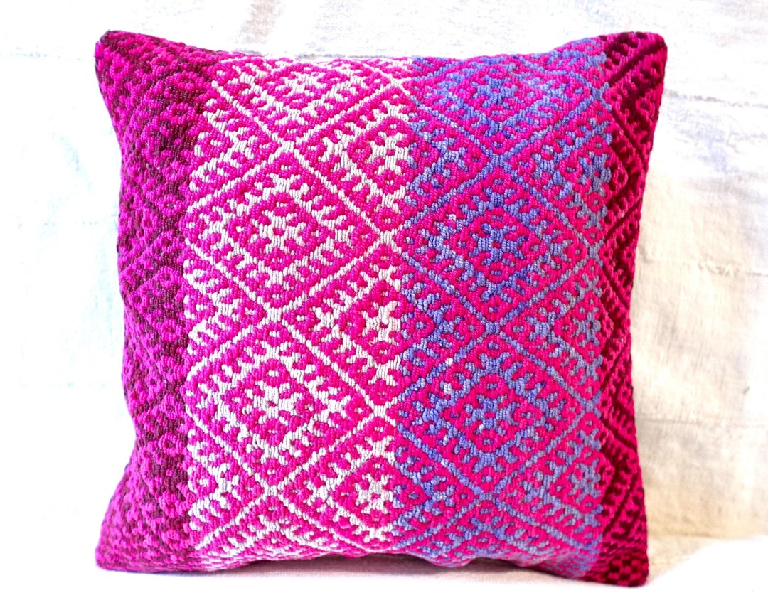 Handwoven Peruvian Frazada/ Outdoor Pillow Cover/ Sheep Wool ...