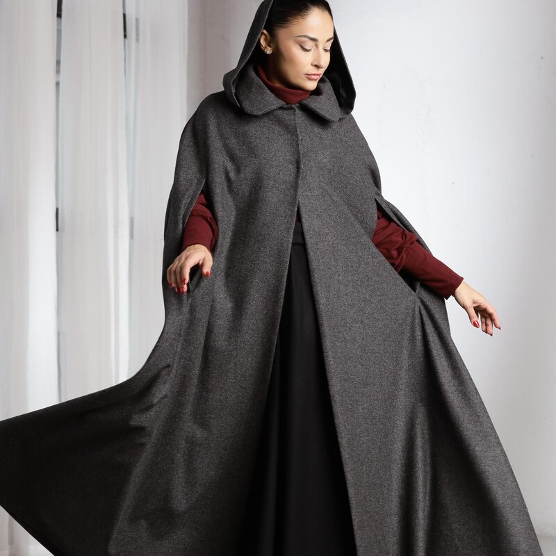 Wool Cape Coat - Etsy
