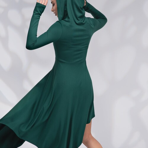 Hooded Dress for Women Wool Dress Winter Cowl Hoodie Dress - Etsy