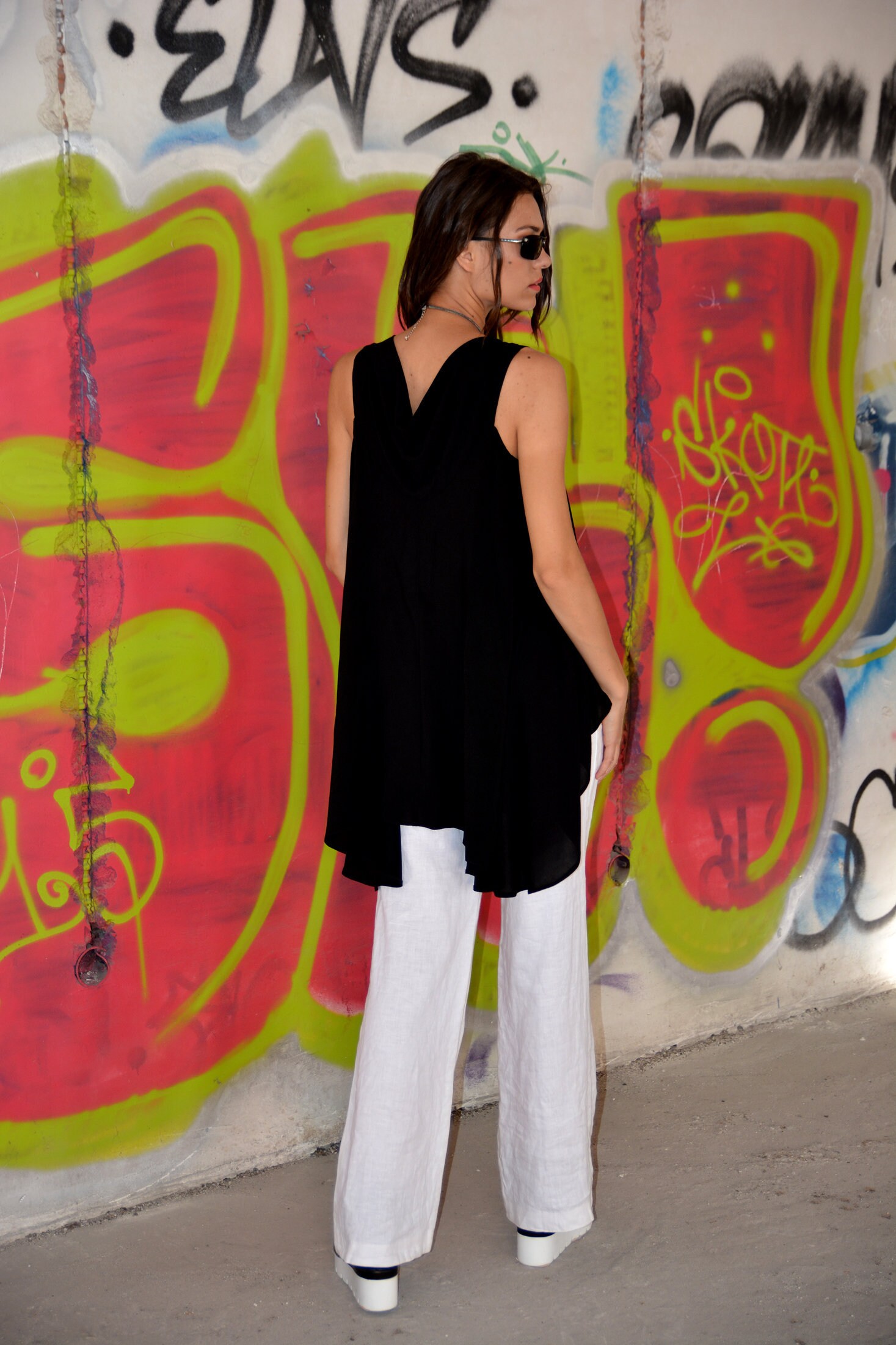 Plus Size Tunic White Tunic Asymmetrical White Tops - Etsy