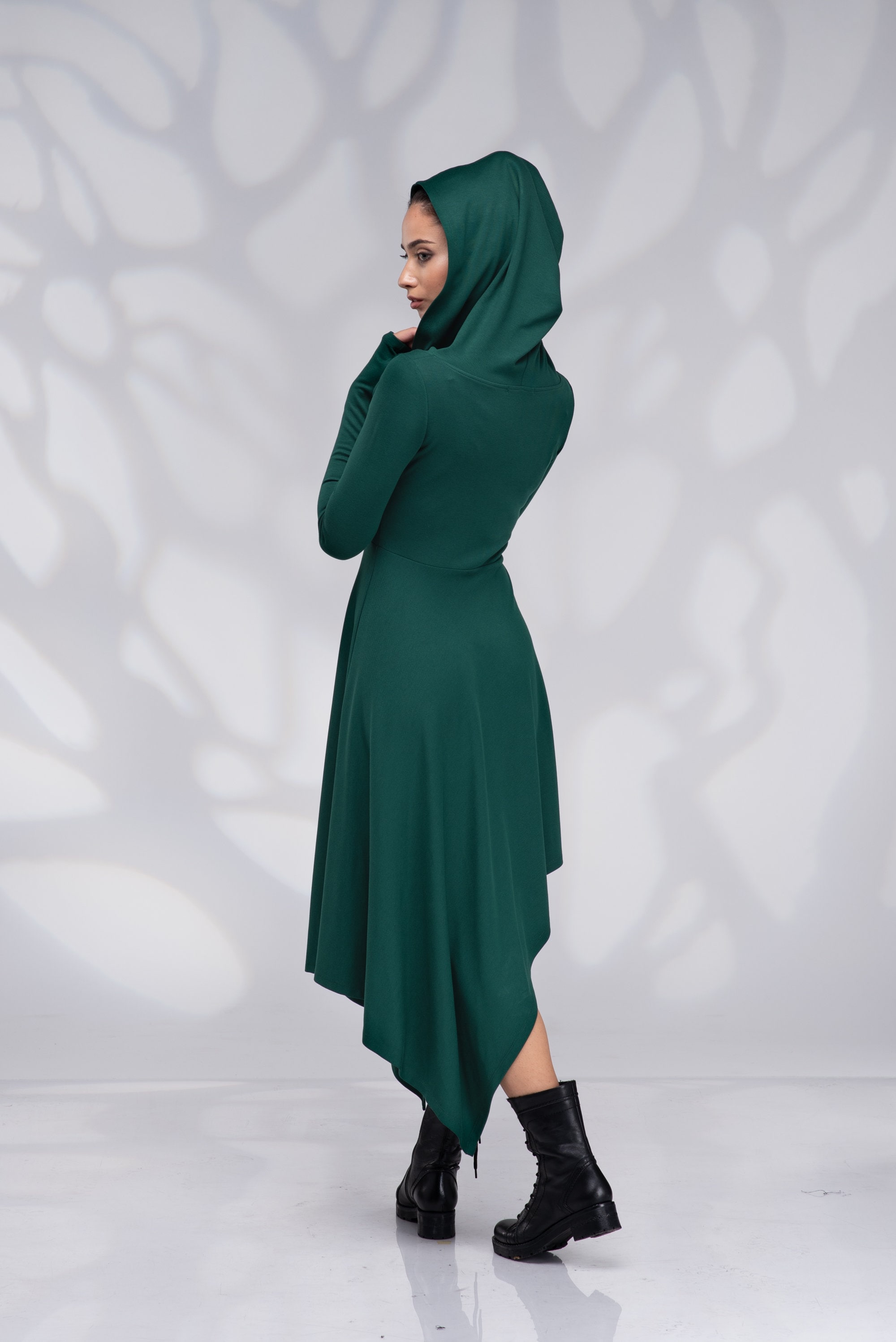 Hooded Dress for Women Wool Dress Winter Cowl Hoodie Dress - Etsy