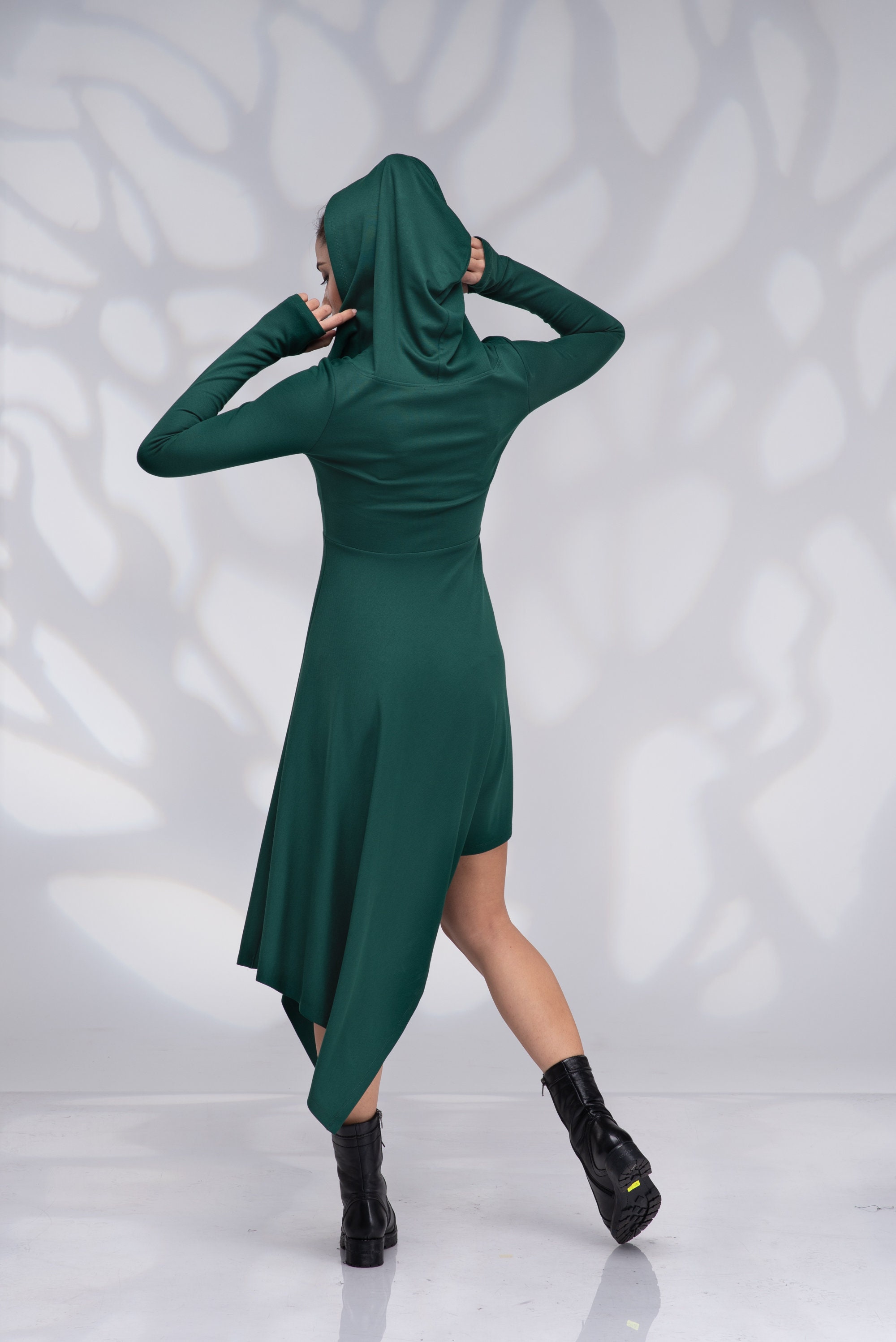 Hooded Dress for Women Wool Dress Winter Cowl Hoodie Dress - Etsy