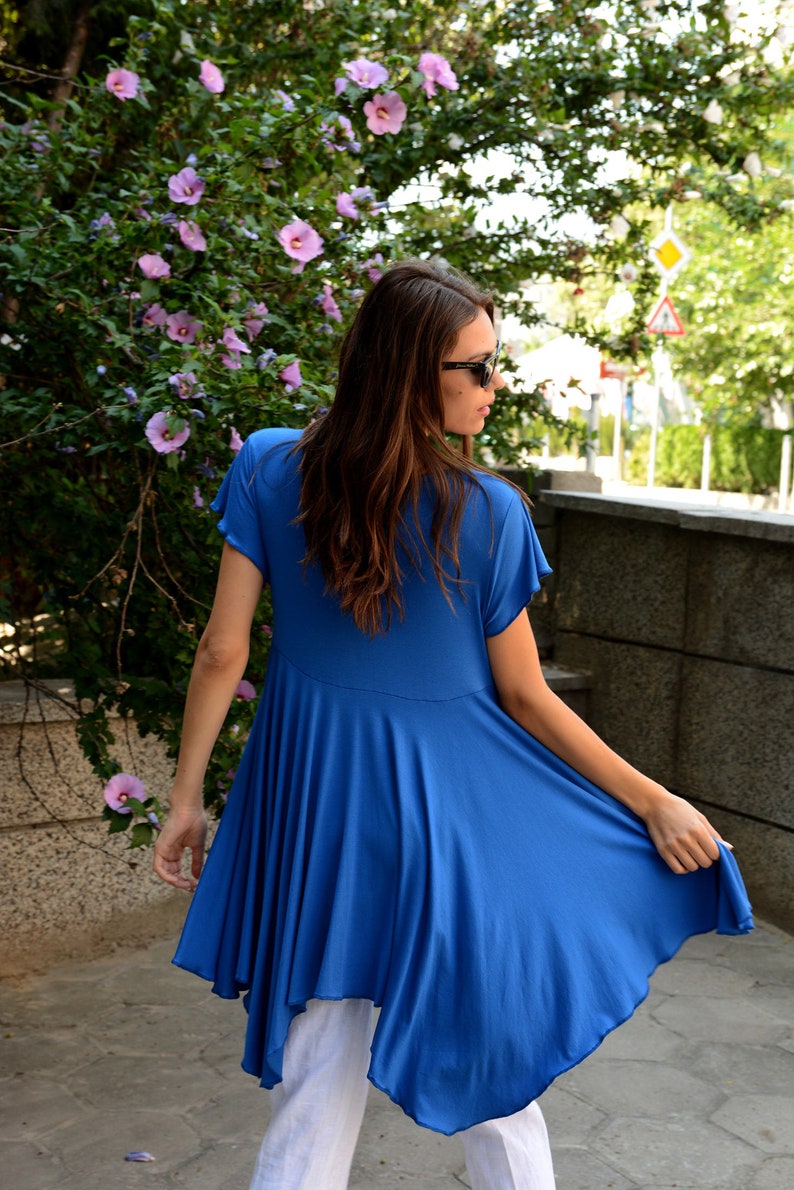 Plus Size Tunic Blue Tunic Tops Plus Size Tops Tunics Plus | Etsy