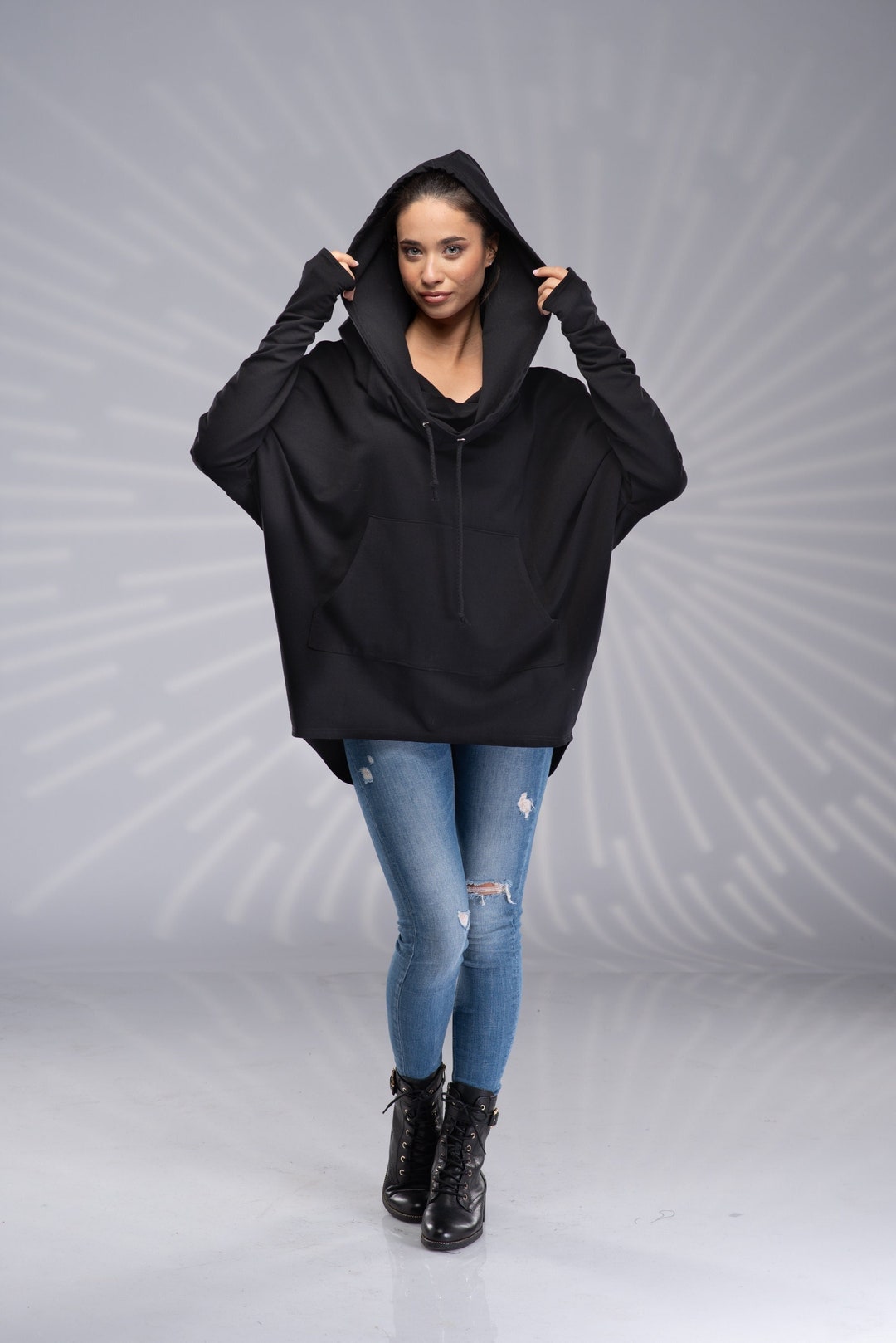Big Hood Hoodie, Cowl Neck Hoodie, Hooded Sweatshirt for Women ...