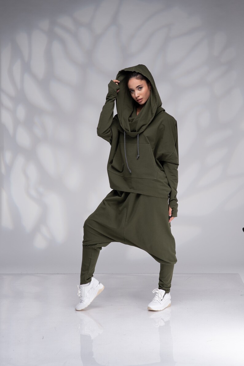 Cowl Neck Hoodie Sweatshirt Hooded Sweatshirt for Women Cowl - Etsy