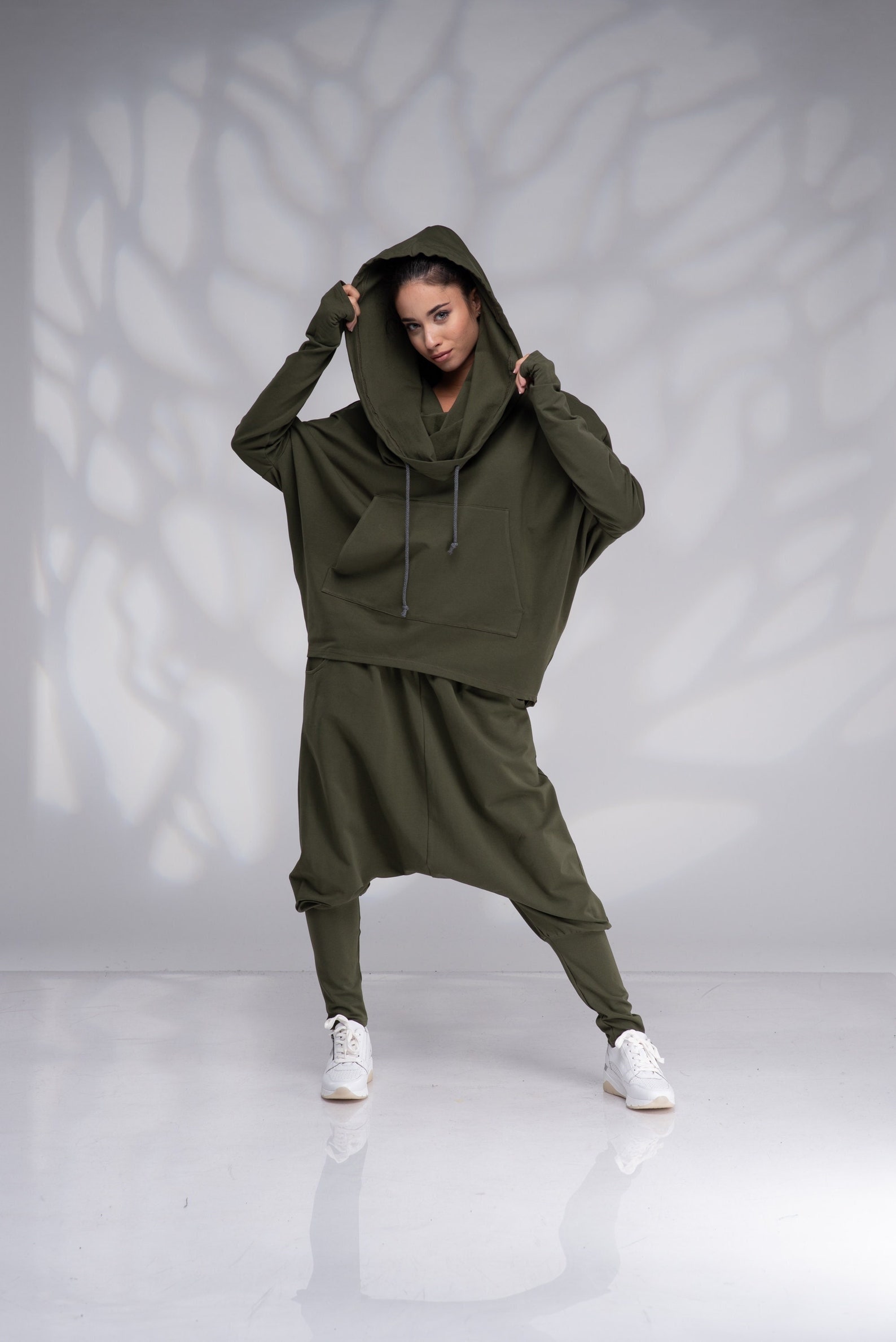 Cowl Neck Hoodie Sweatshirt Hooded Sweatshirt for Women Cowl - Etsy