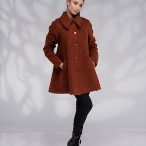 Wool Swing Coat Women, Winter Short Coat - Etsy