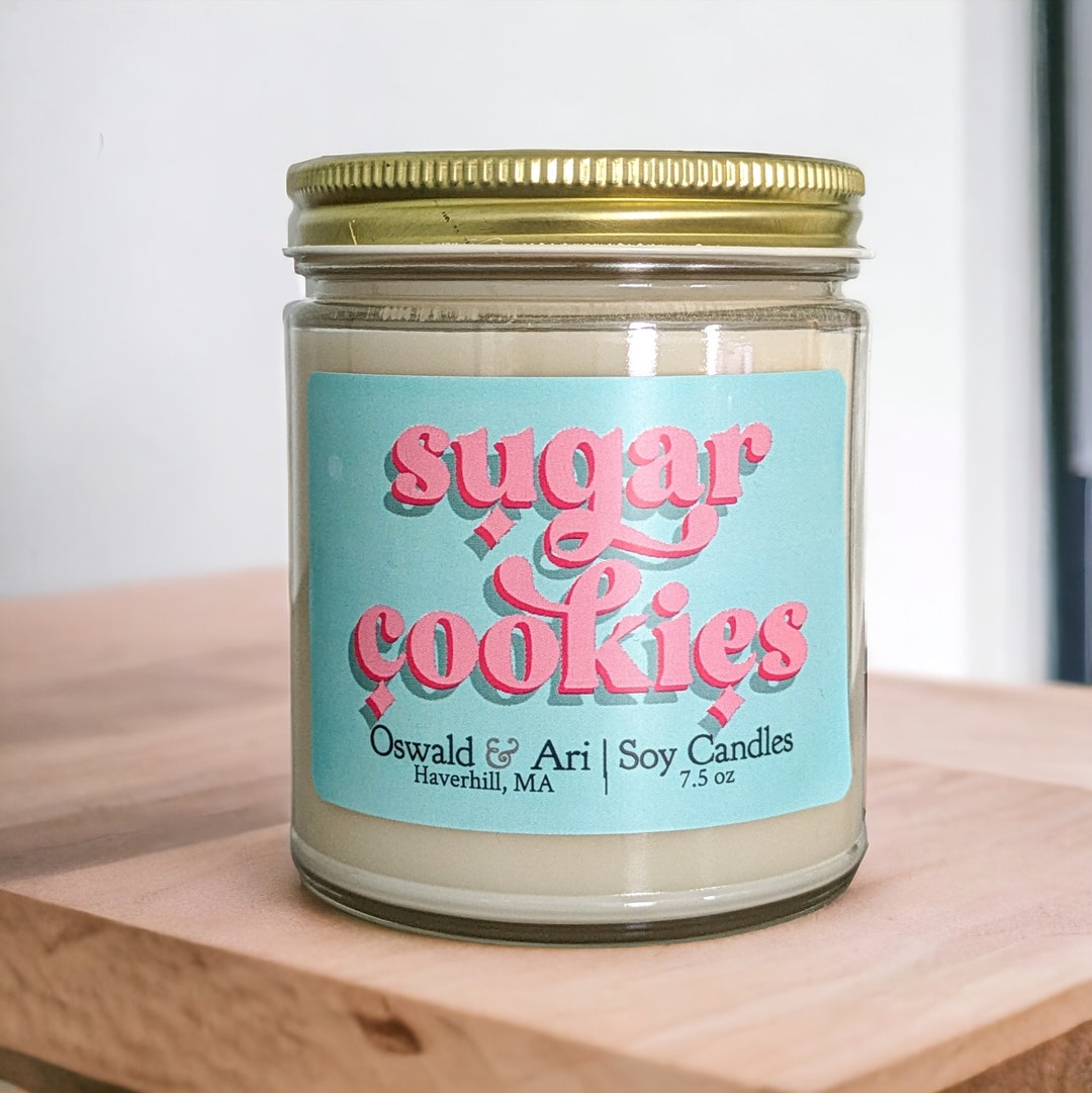 Sugar Cookie Candle, Pastel Candle, Soy Wax Candles, Cookie Candle ...