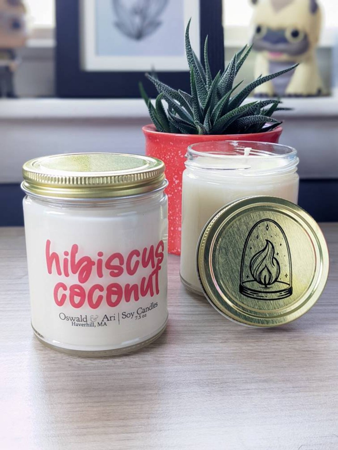 Hibiscus Coconut Candle, Hibiscus Candle, Coconut Candle, Summer Candle ...