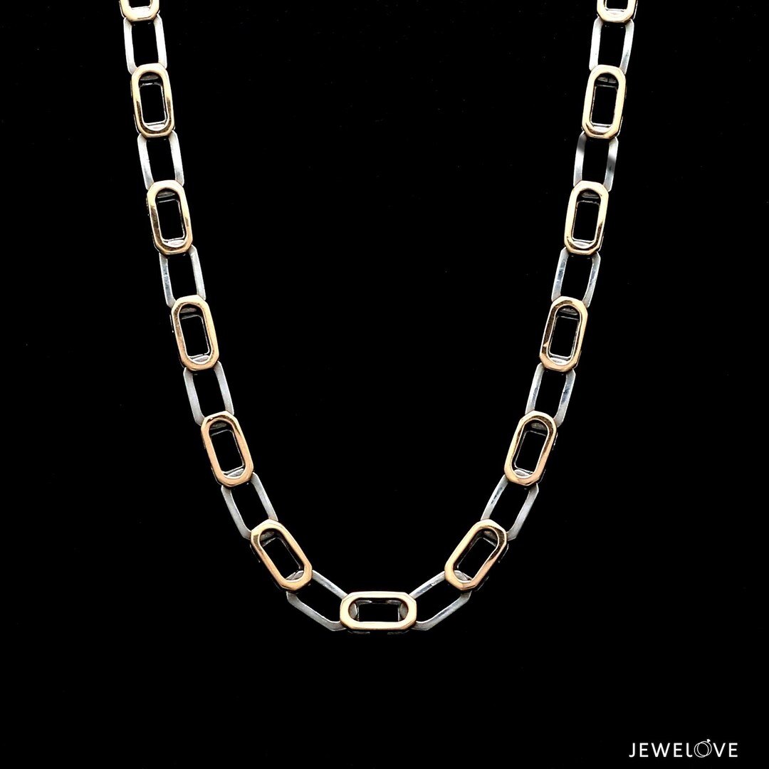 5mm Platinum + 18K Rose Gold Double Side Chain for Men JL PT CH 1322 - Etsy