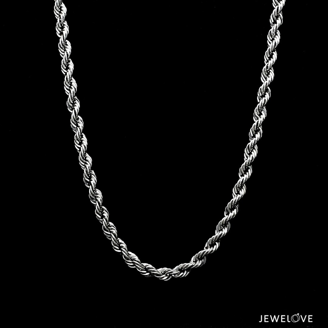 3.5mm Platinum Rope Chain for Men JL PT CH 903-D - Etsy