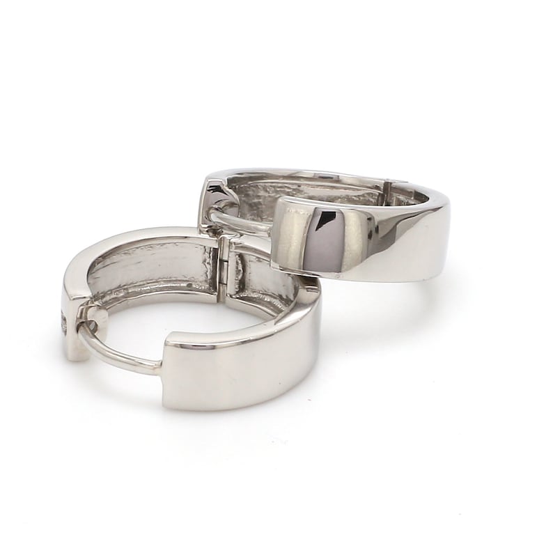 Plain Platinum Earring Bali for Men JL PT E 171 - Etsy