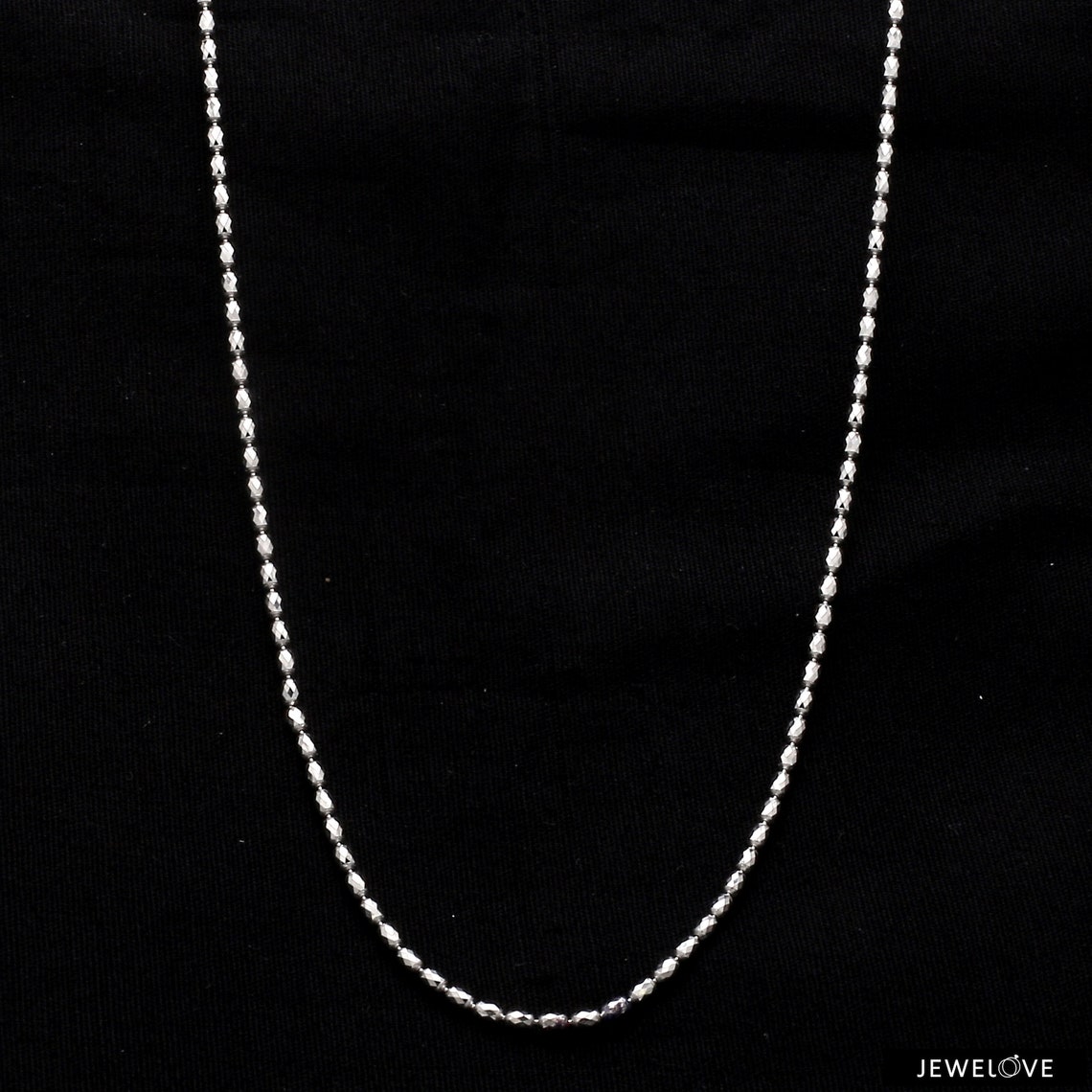 Japanese Cylindrical Diamond Cut Balls Platinum Chain JL PT 741 - Etsy