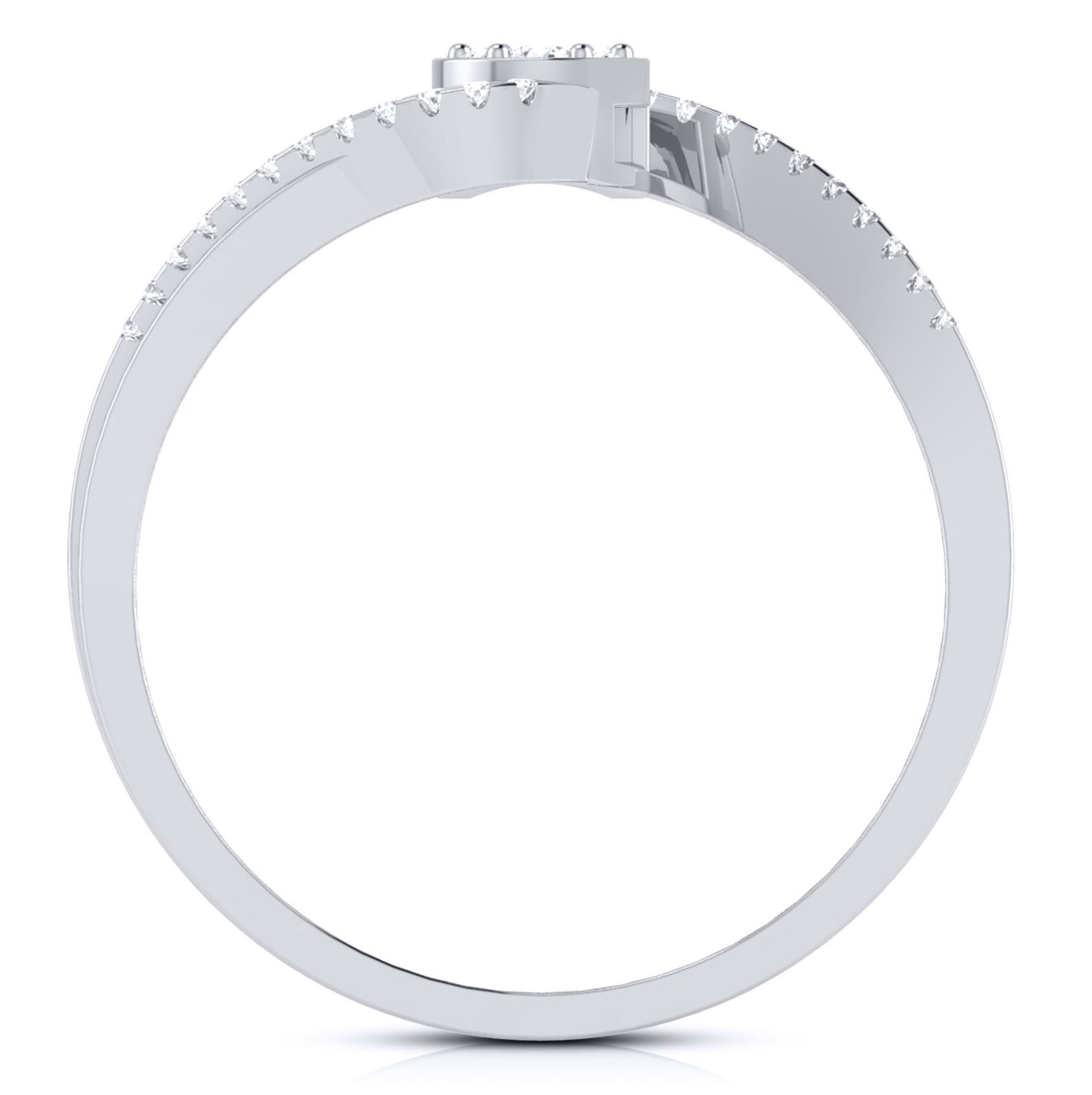 Designer Solitaire-look Pressure Setting Platinum Ring for - Etsy