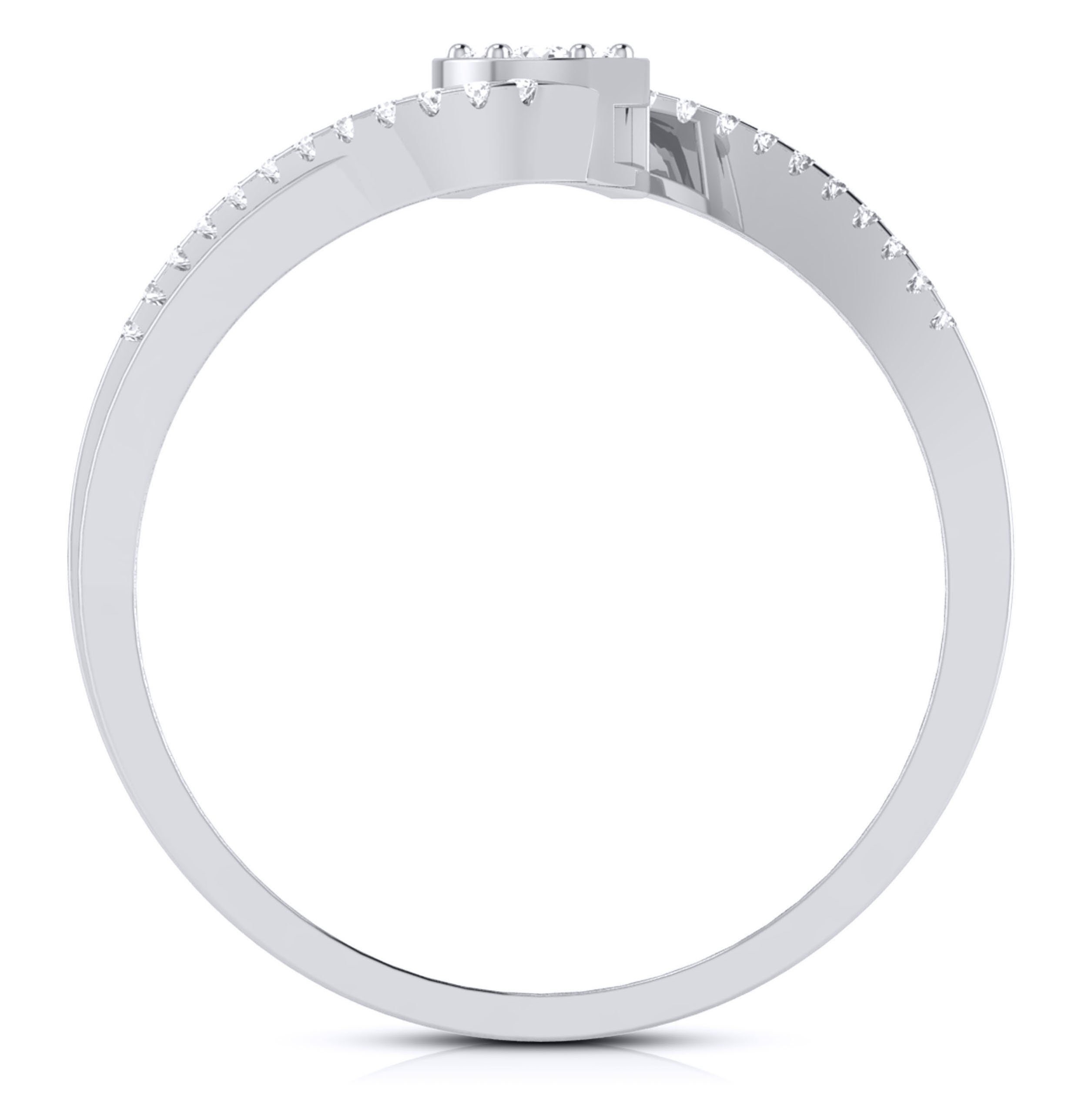 Designer Solitaire-look Pressure Setting Platinum Ring for - Etsy