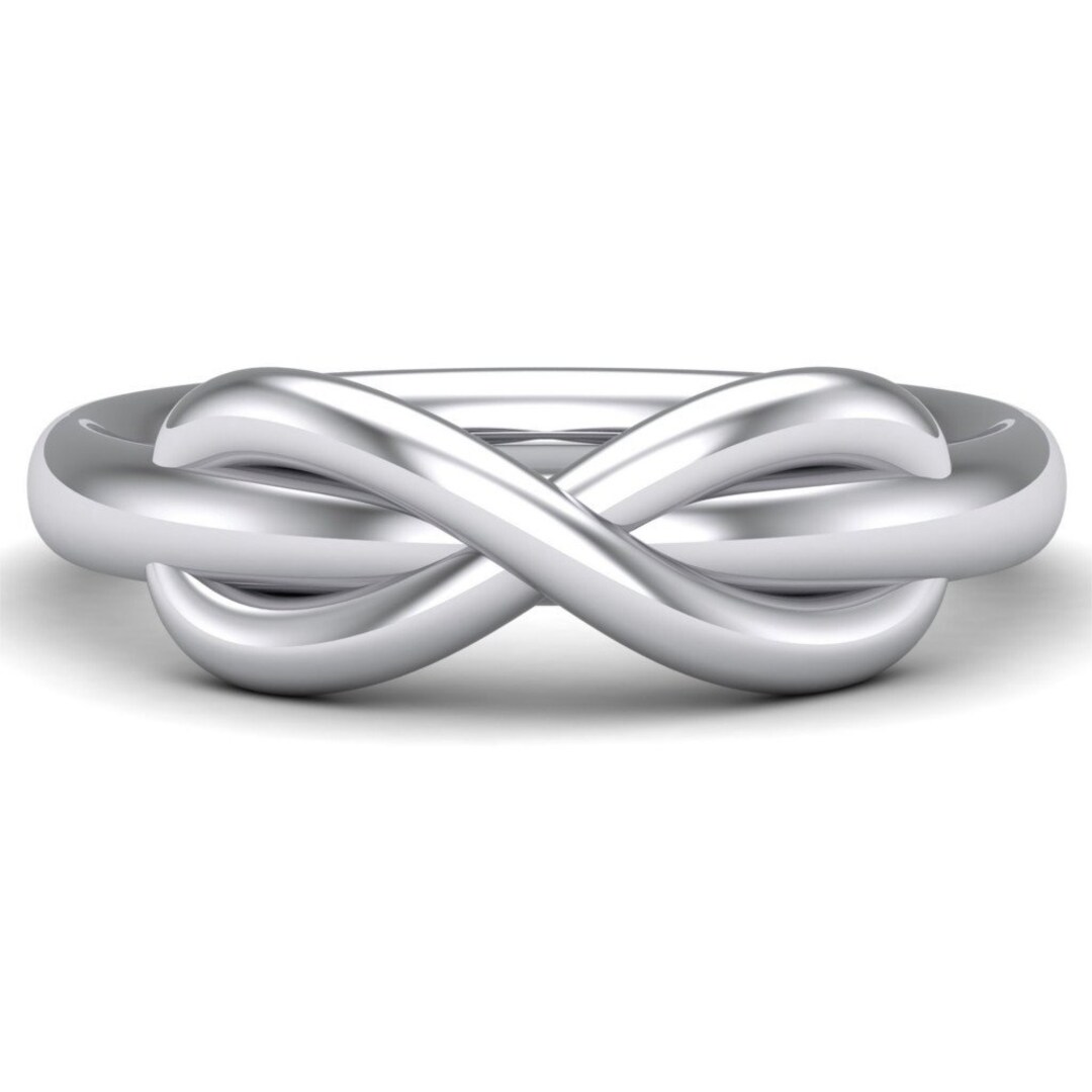 Infinity Plain Platinum Ring for Men JL PT 459 - Etsy