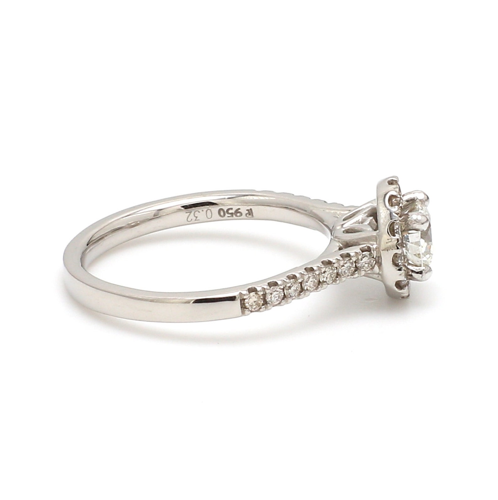 40-pointer Platinum Solitaire Engagement Ring With Diamond - Etsy