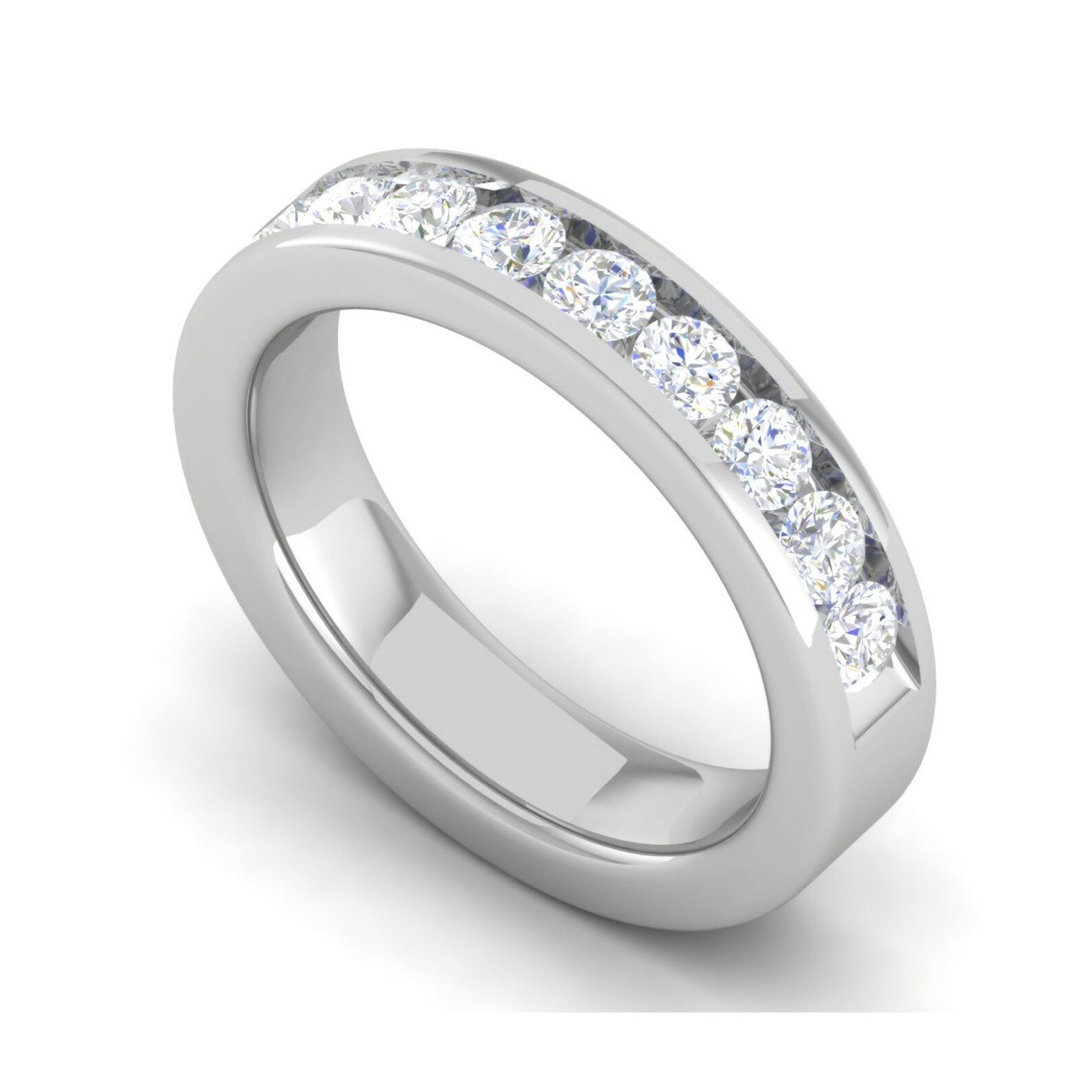 10 Pointer Platinum Diamond Ring for Women JL PT Wb RD 104 - Etsy