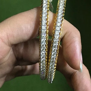 8 Pointer Single Line Diamond Bangle JL AU 102 - Etsy