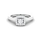 20 Pointer Square Halo Diamond Platinum Engagement Ring JL PT - Etsy