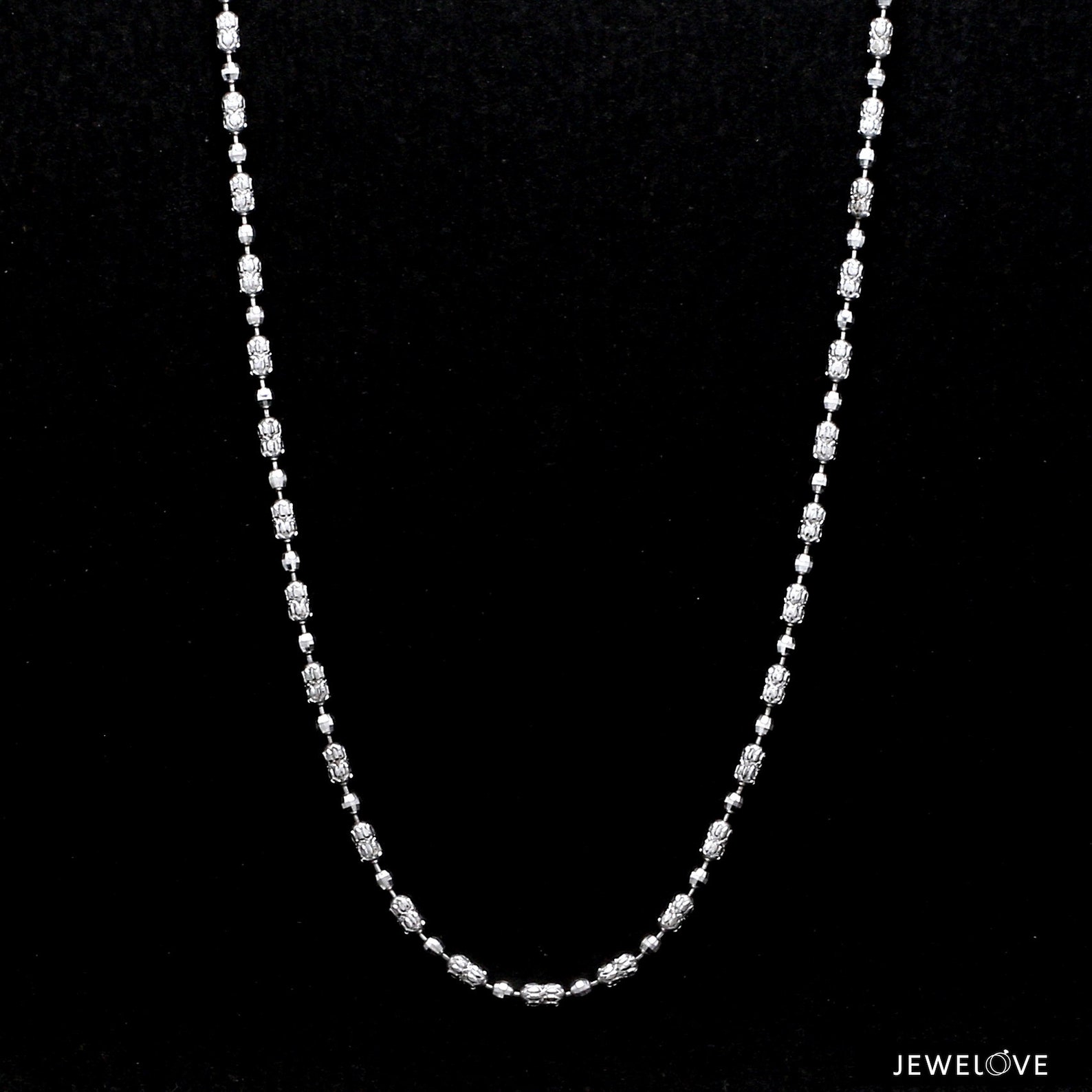 Japanese Platinum Chain With Unique Pattern of Diamond Cut Balls JL PT ...