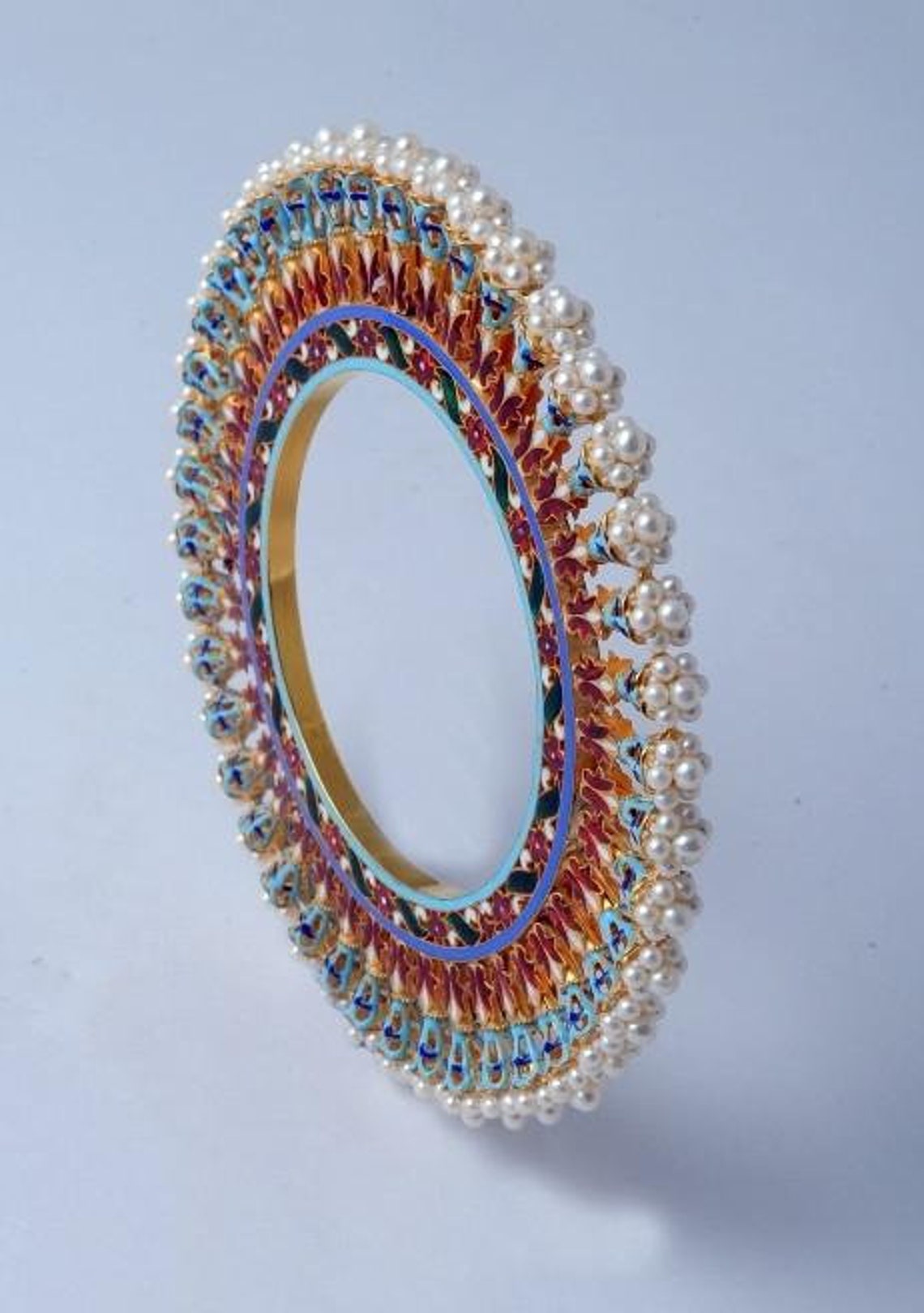 Famous Pearl Bangdi Bangle Pair by Jewelove - Etsy