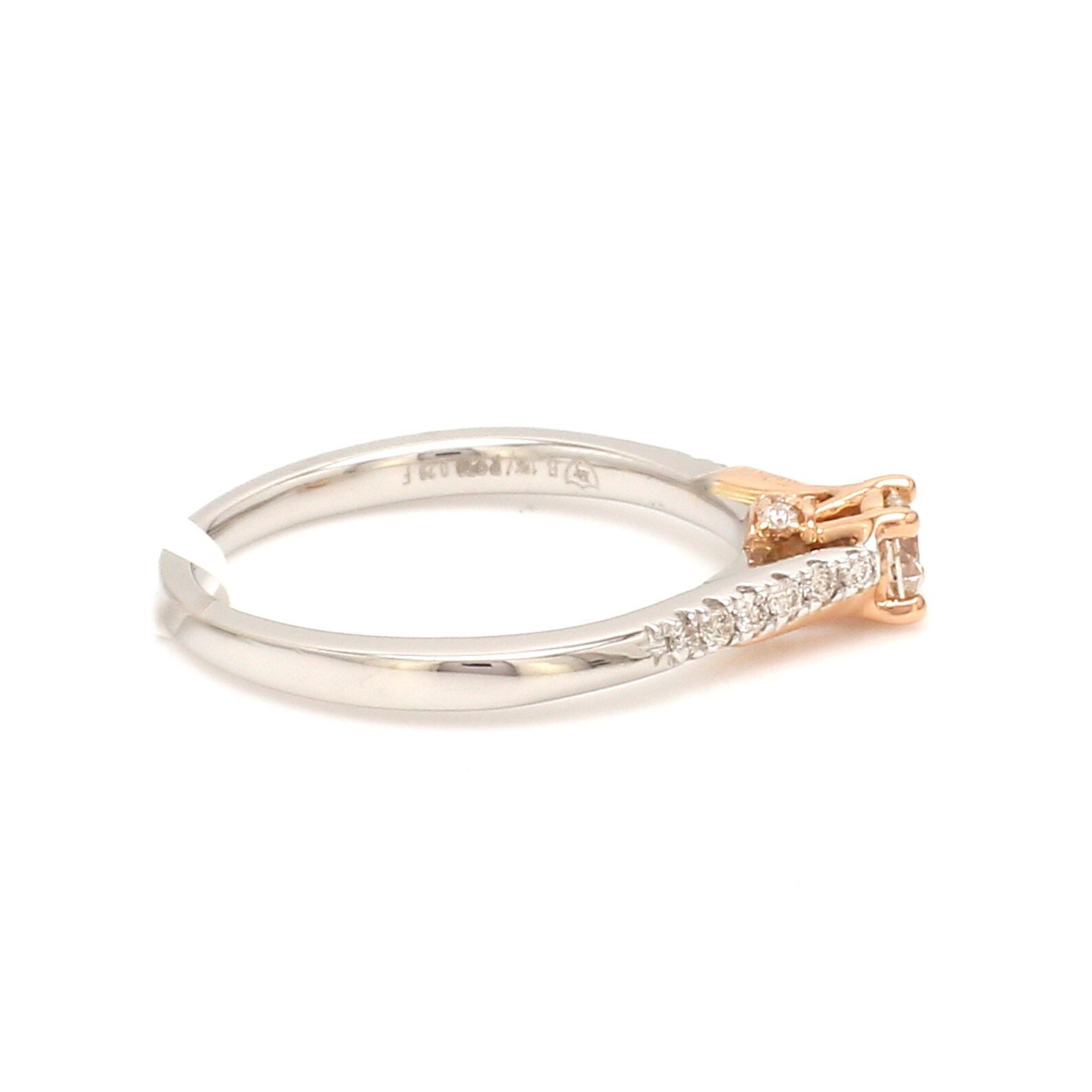 15 Pointer Platinum & Rose Gold Diamond Ring for Women JL PT 1158 - Etsy