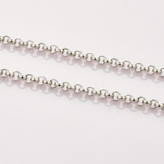 Platinum Chain for Men With Round Links JL PT CH 873 | Etsy