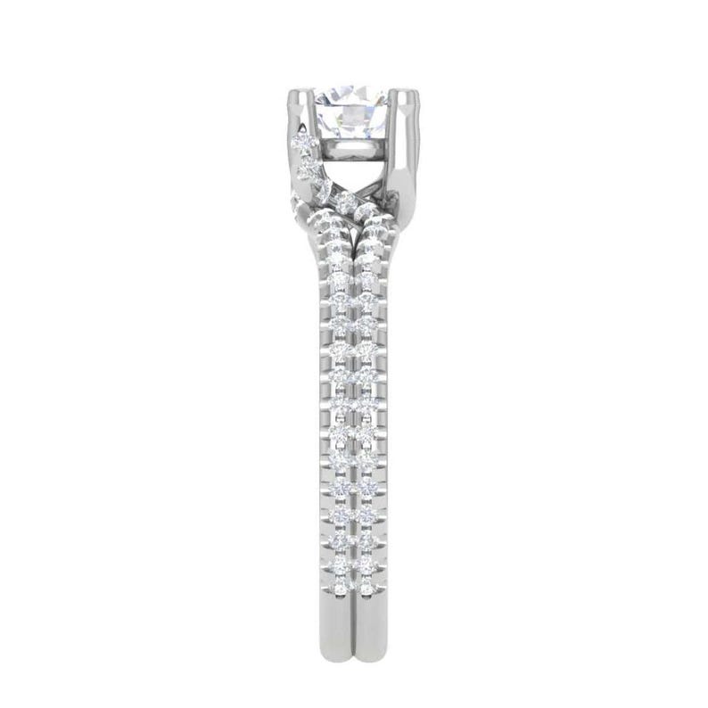 30-pointer Solitaire Diamond Split Shank Platinum Ring JL PT Rp RD 182 ...
