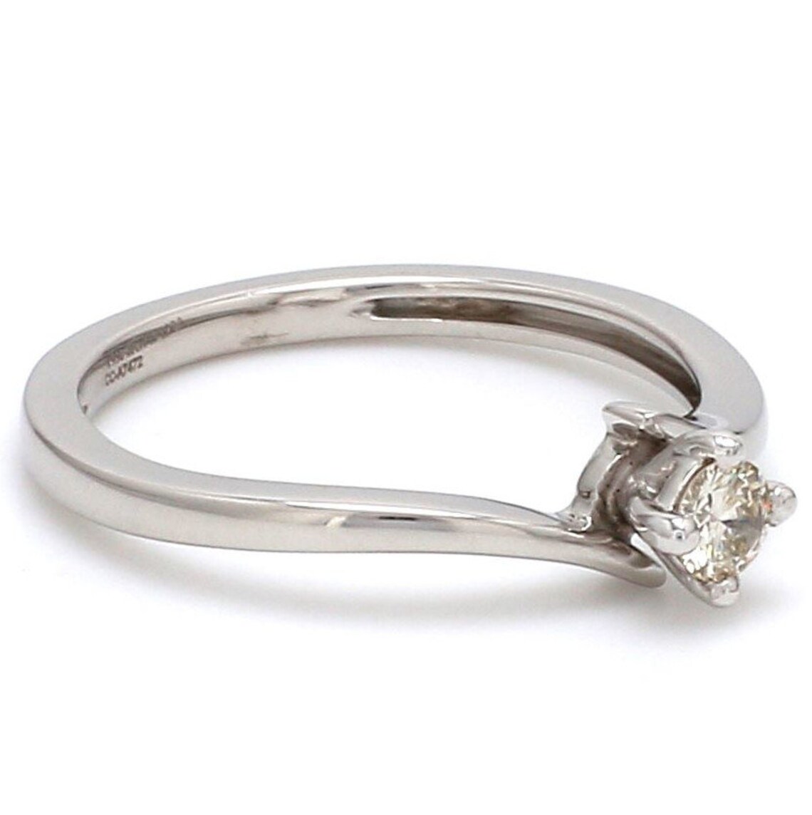 Single Diamond Platinum Ring for Women SJ PTO 304 | Etsy