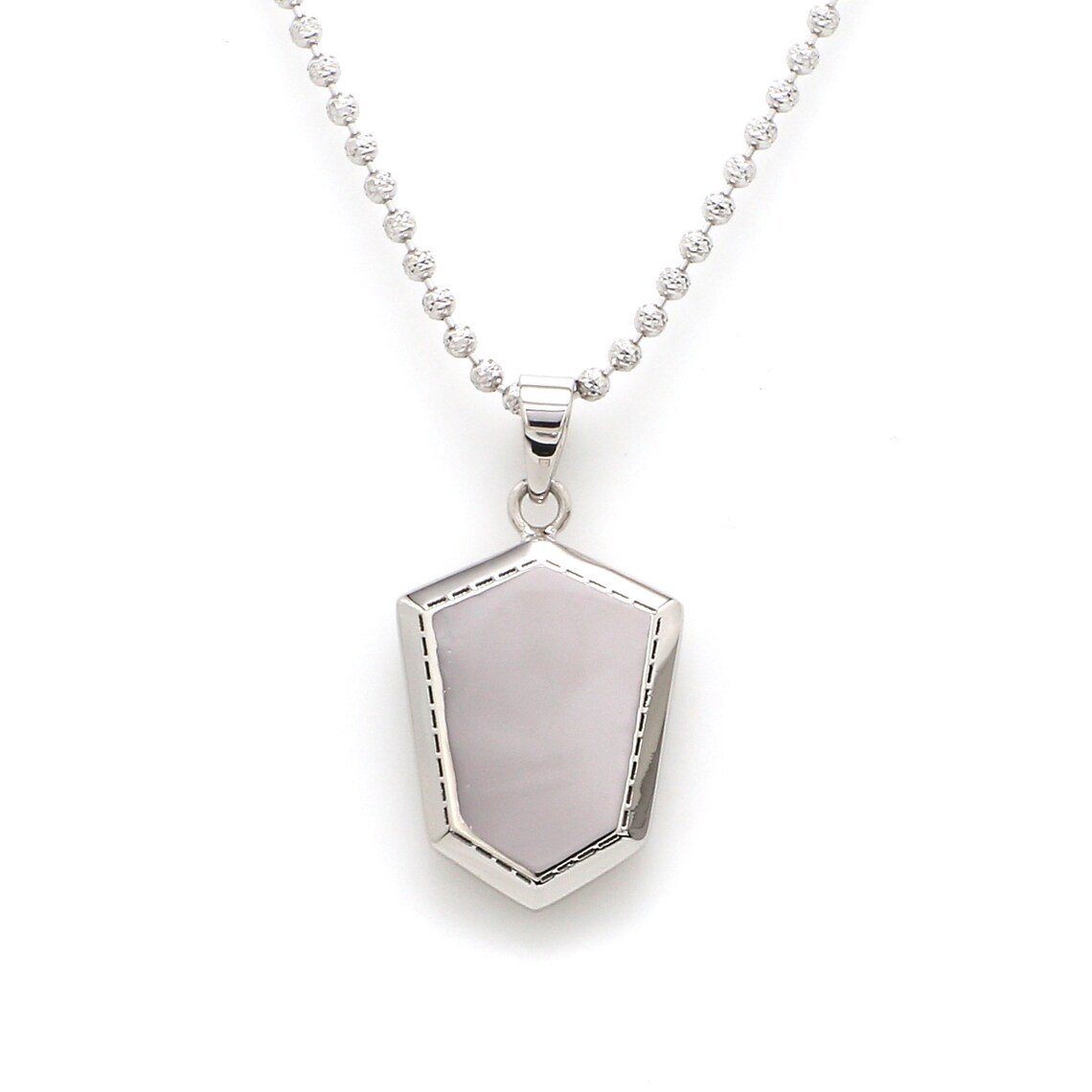 Plain Platinum Name Engraving Two-sided Pendant in Platinum JL PT P 222 ...