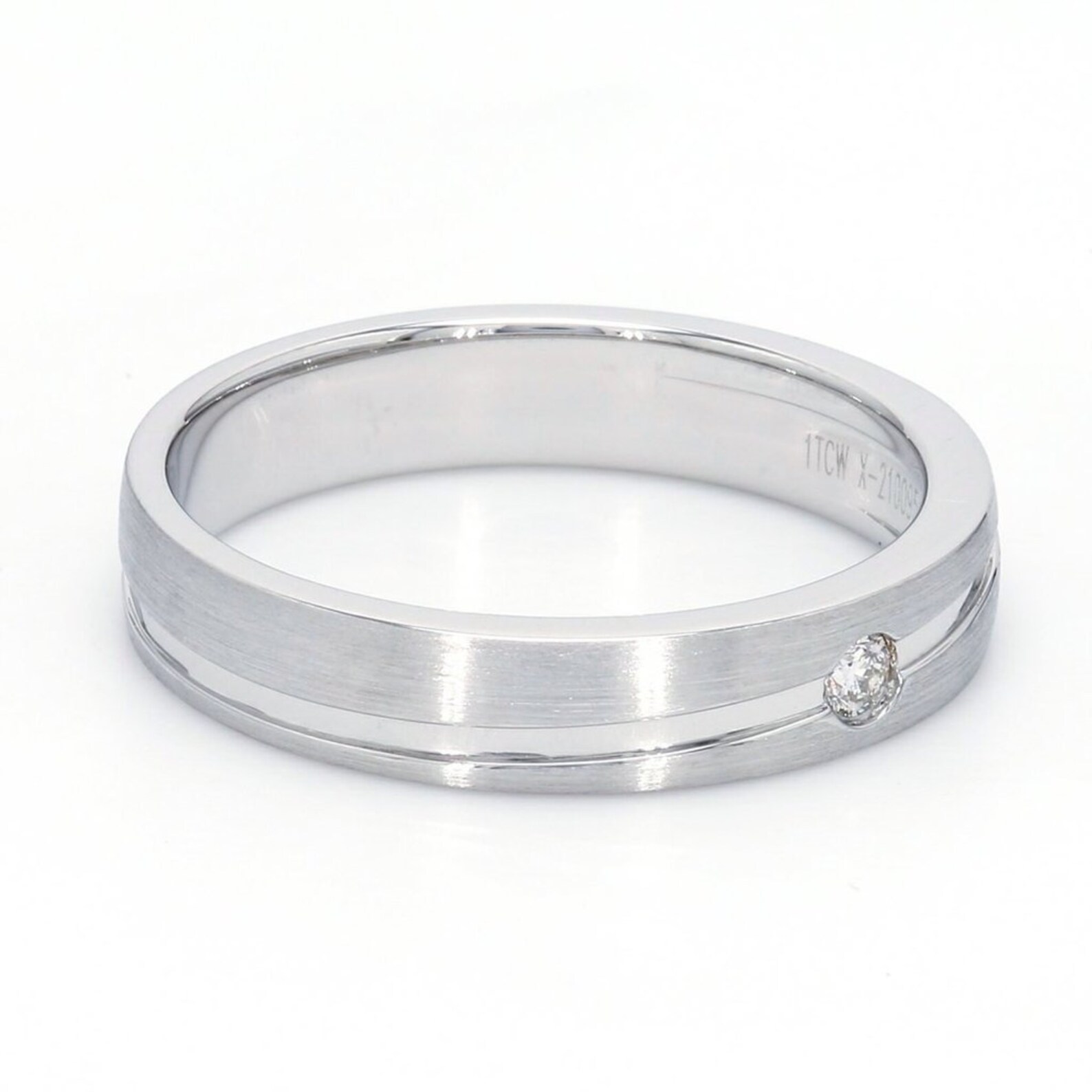 Simple Platinum Couple Rings With Curvilinear Groove JL PT 569 - Etsy