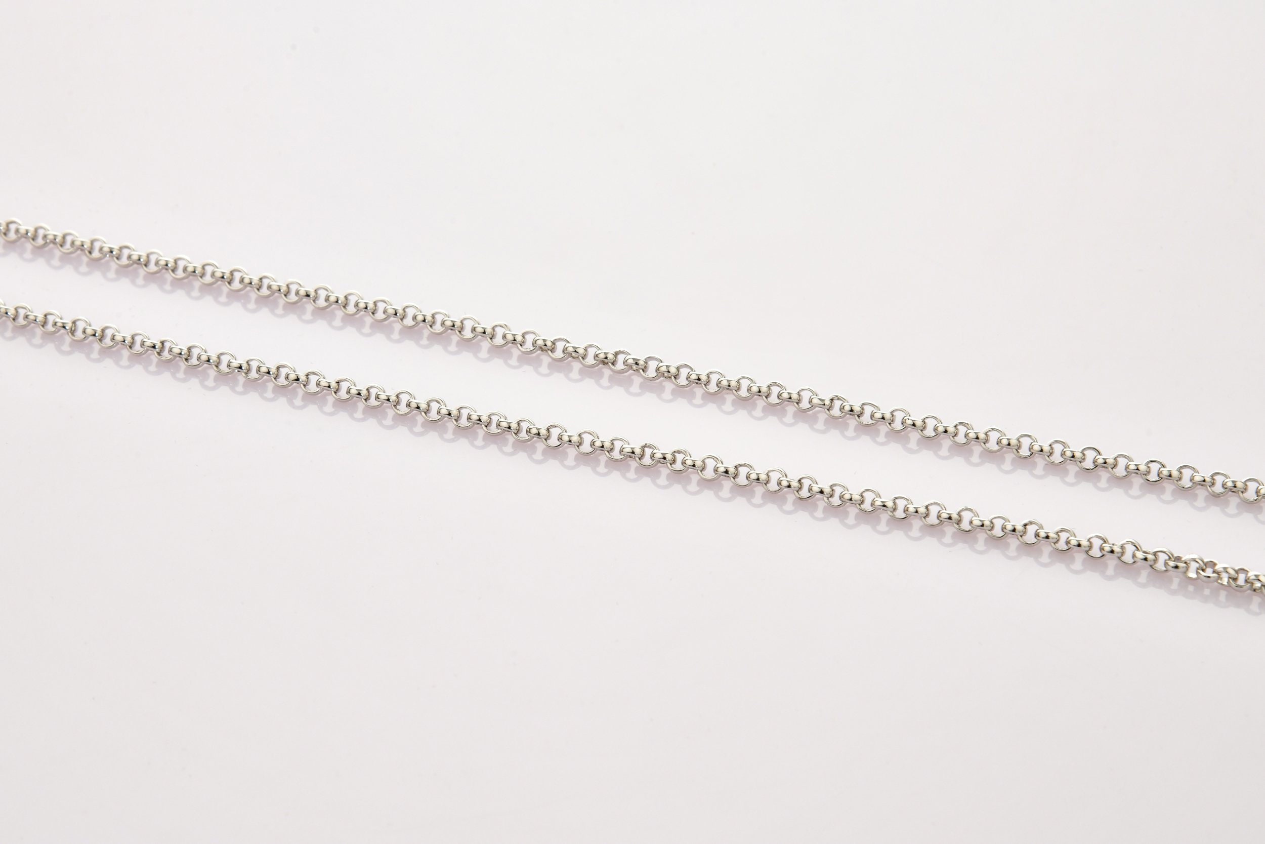 Platinum Chain for Men With Round Links JL PT CH 873 - Etsy