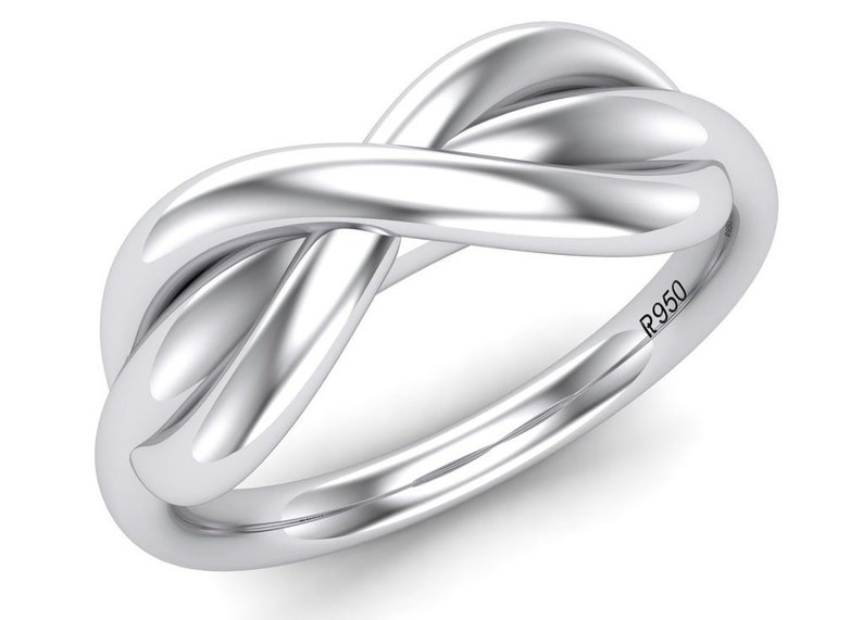 Infinity Plain Platinum Ring for Men JL PT 459 - Etsy