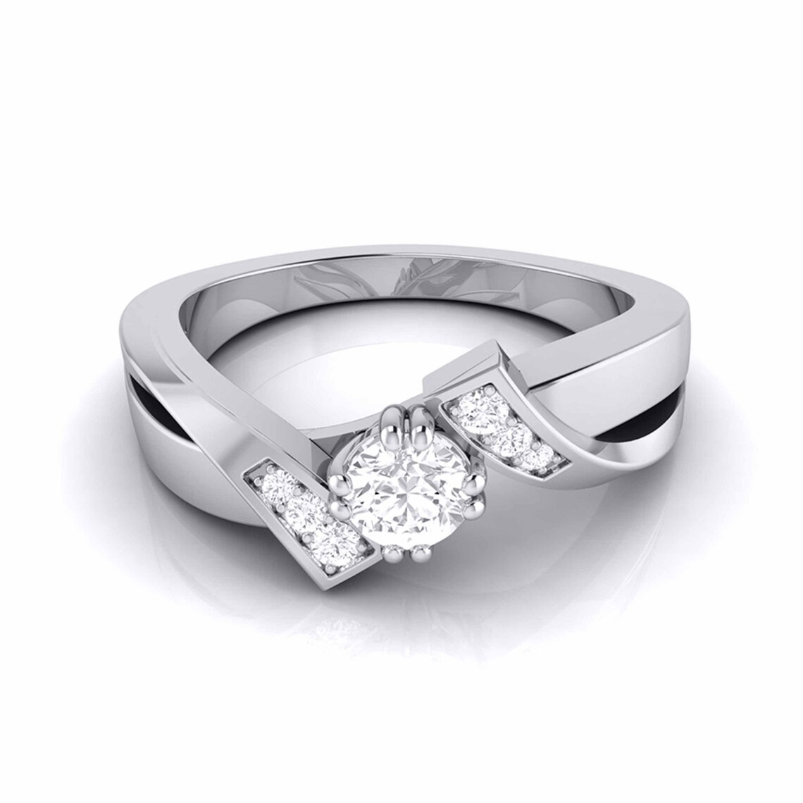 20-pointer Designer Platinum Diamond Engagement Ring JL PT - Etsy