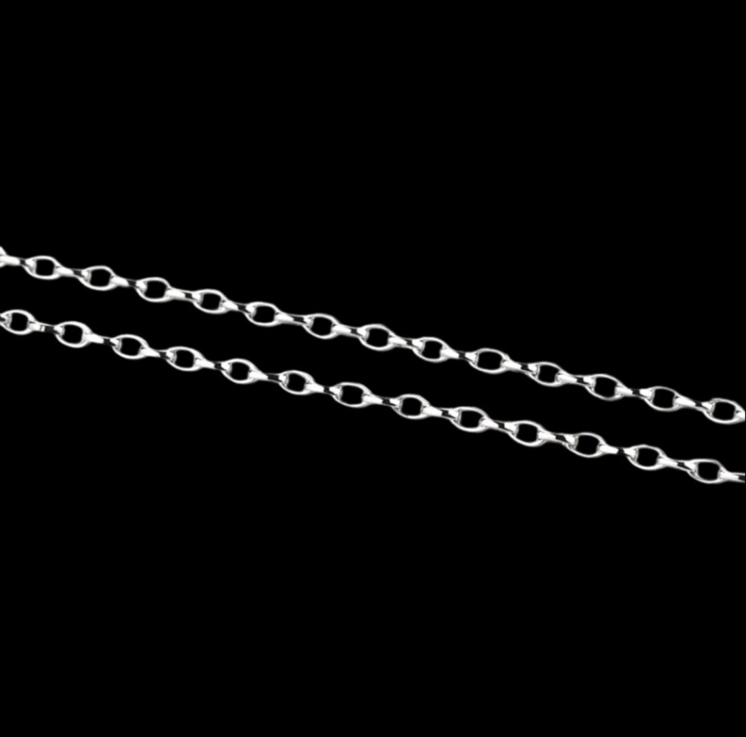 Simple Platinum Chain With Oval Links JL PT CH 767 - Etsy