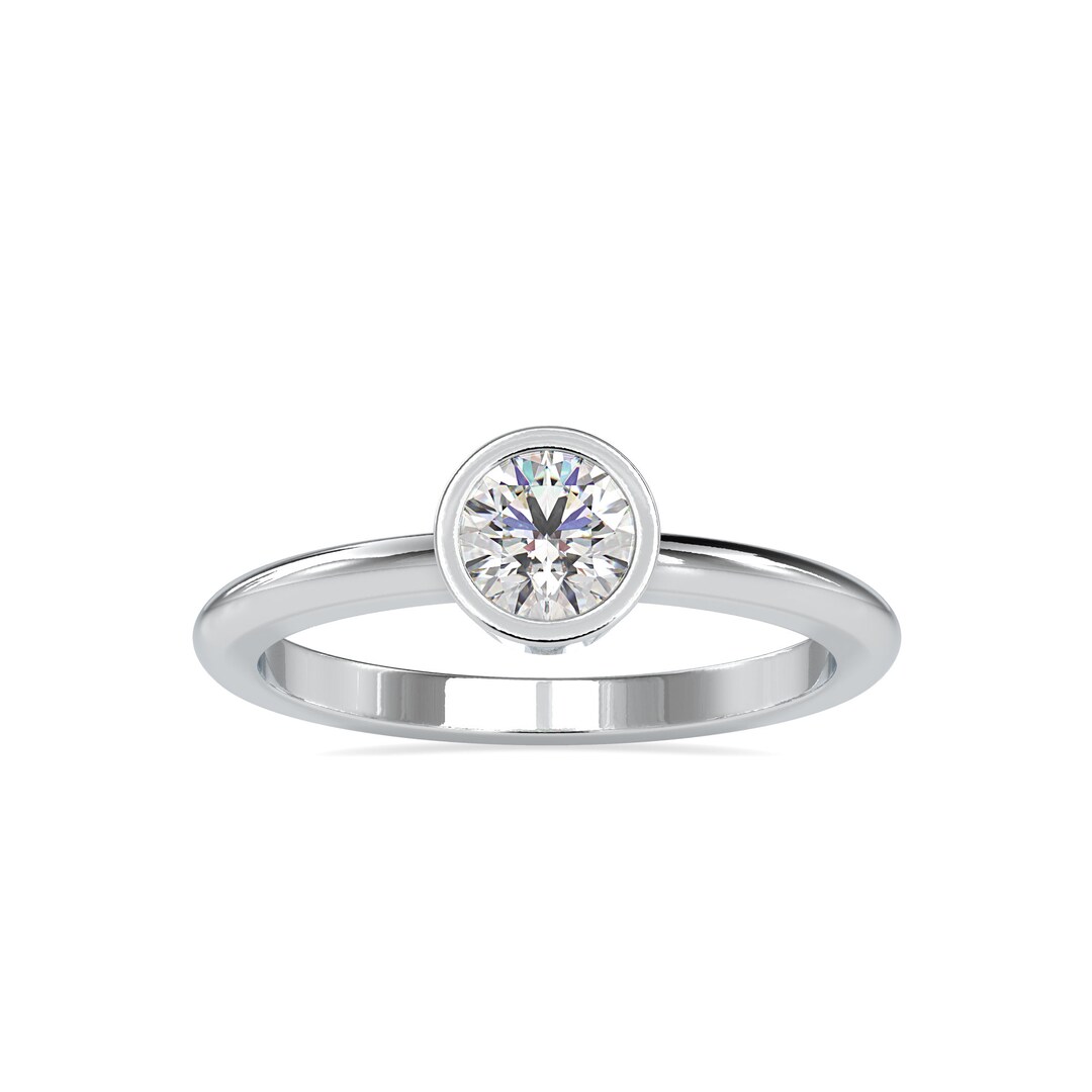 15-pointer Pointer Diamond Platinum Engagement Ring JL PT 0079 - Etsy