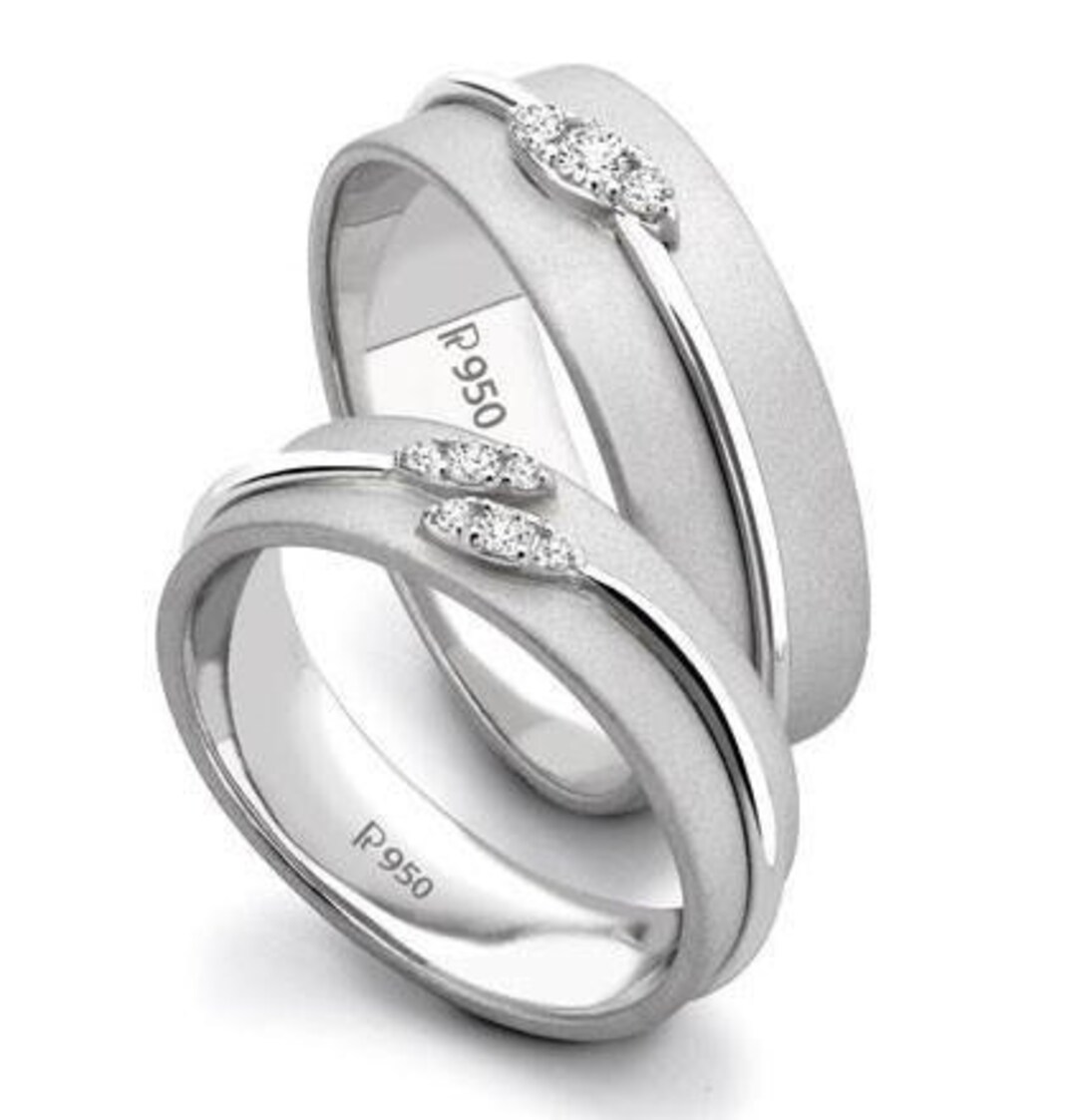 Designer Platinum Love Bands With Diamonds SJ PTO 238 - Etsy
